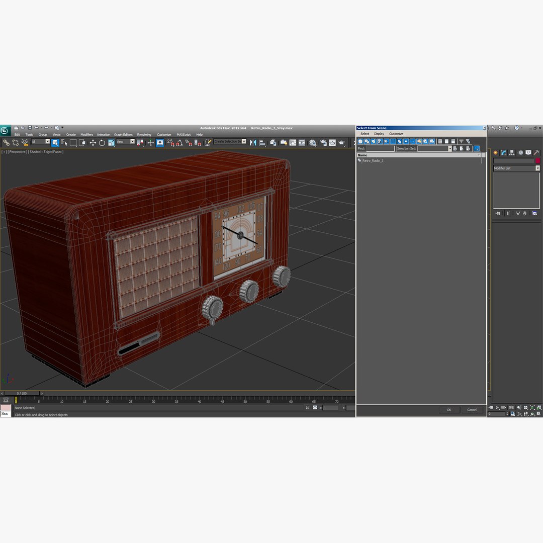 Retro Radio 3d Model