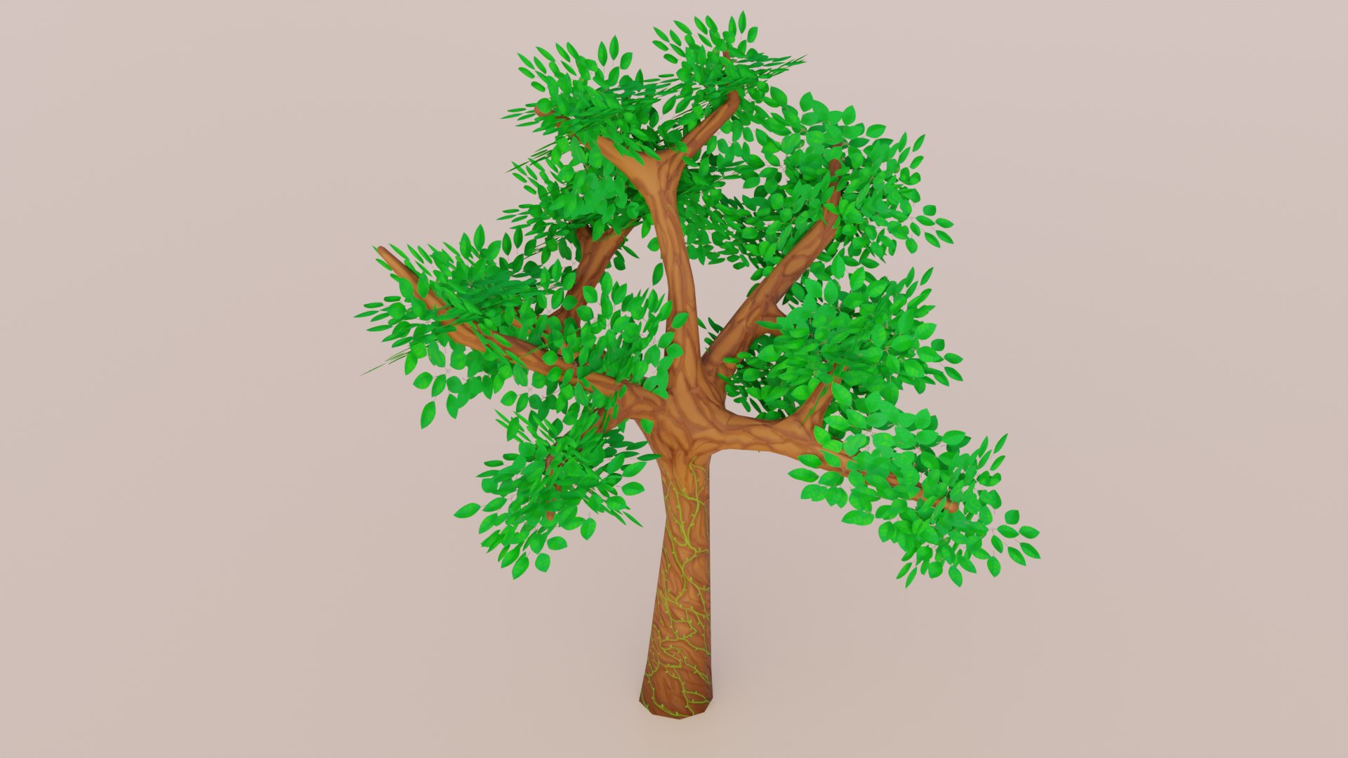 3D Cartoon-style Tree Model - TurboSquid 2066496