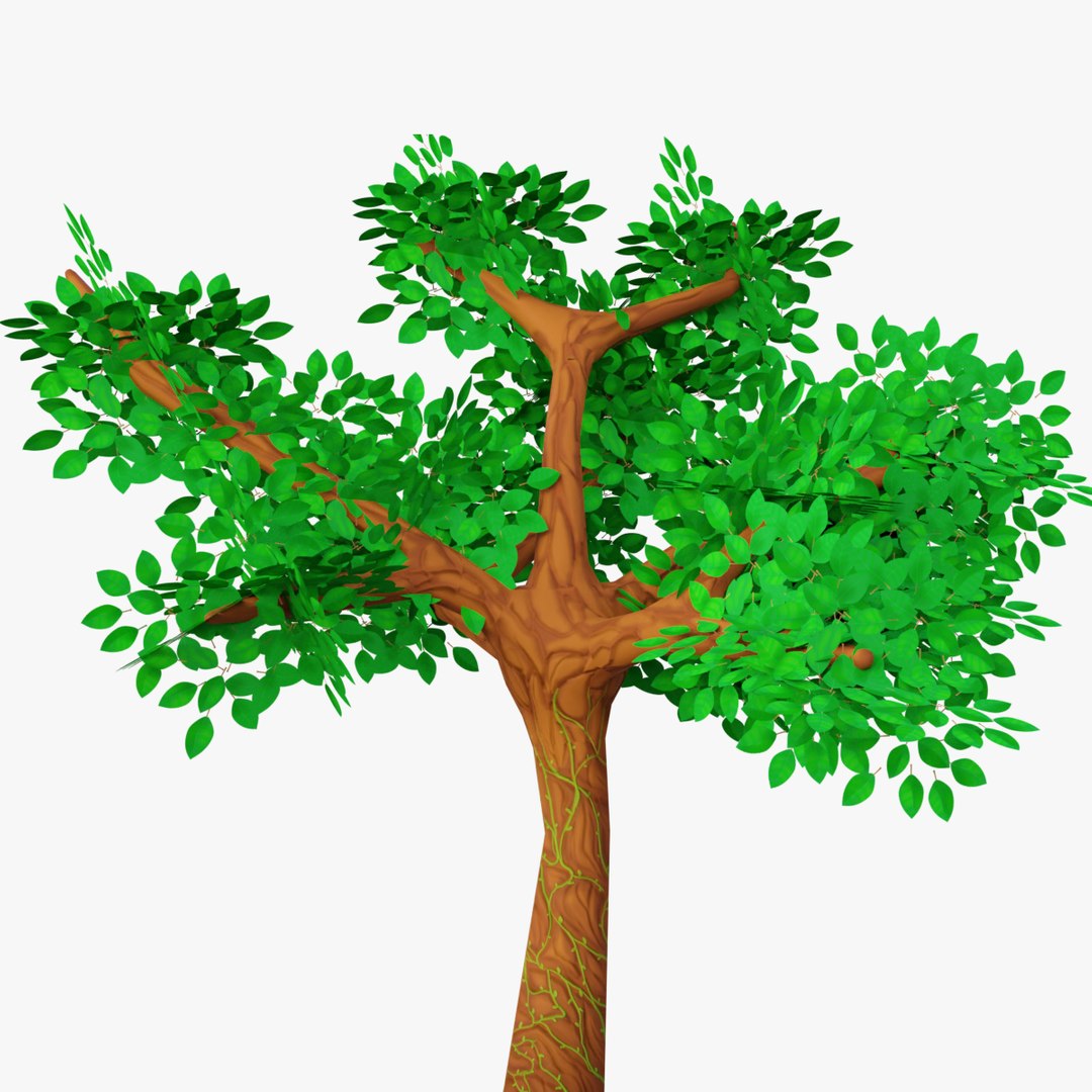 3D Cartoon-style Tree Model - TurboSquid 2066496