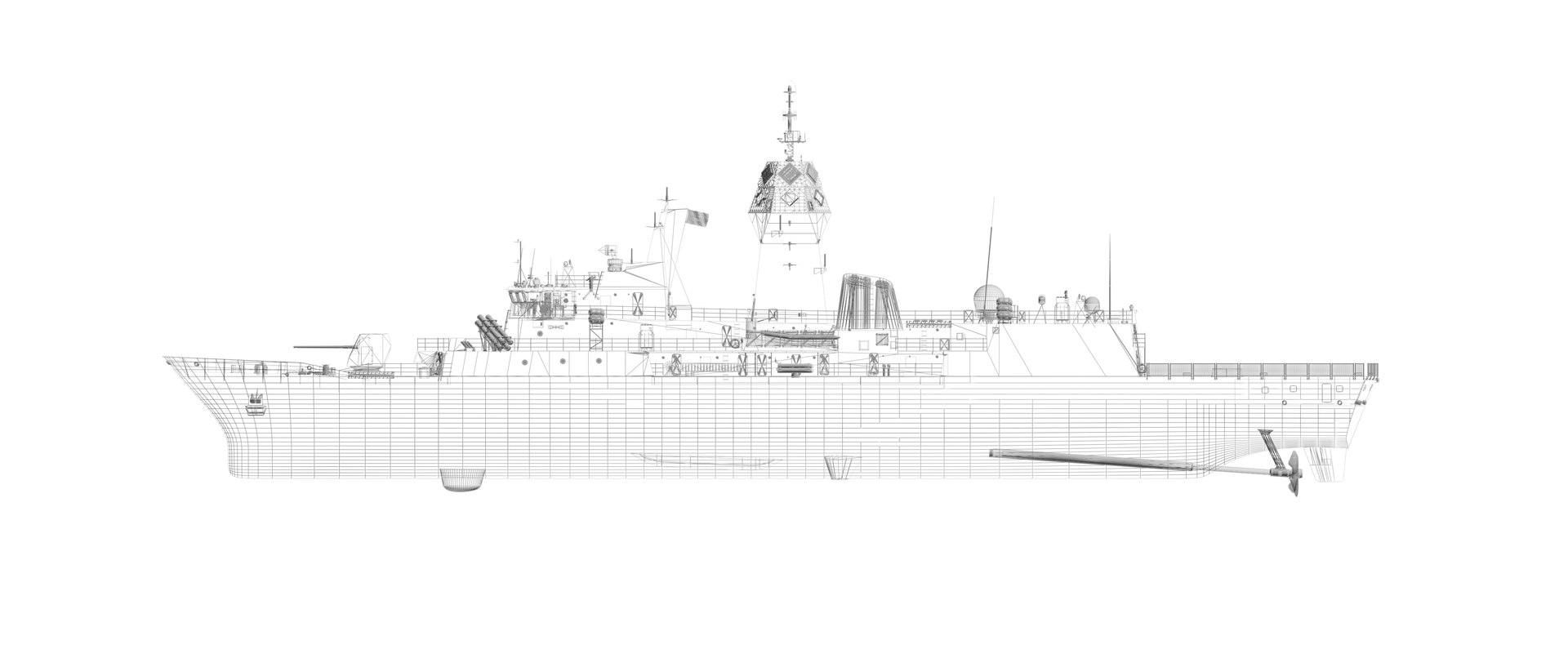 3D ANZAC Class Guided Missile Frigate - HMAS Anzac ASMDAMCAP Upgrade ...