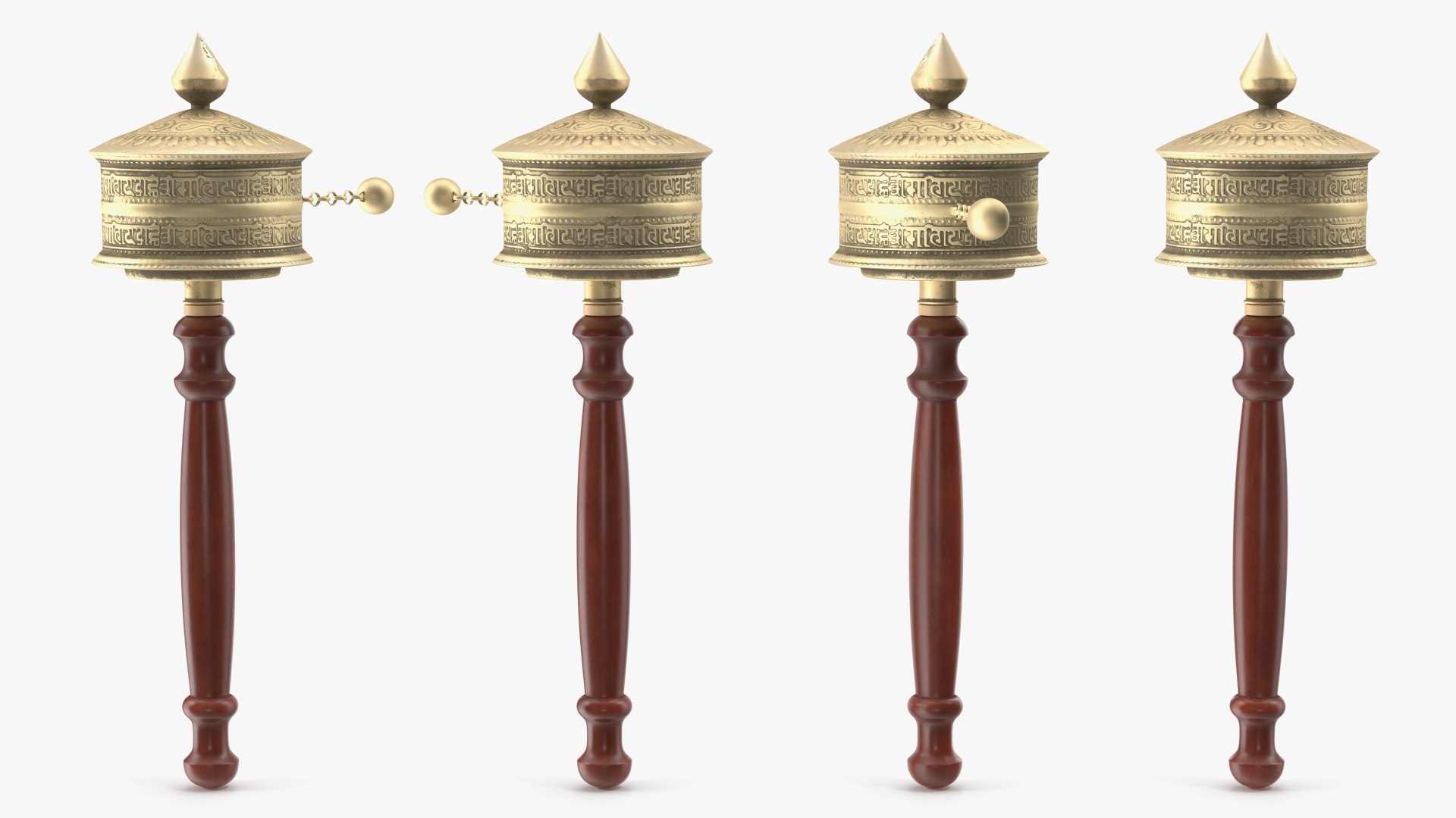 3D Tibetan Buddhist Hand Held Prayer Wheel Model - TurboSquid 2060257