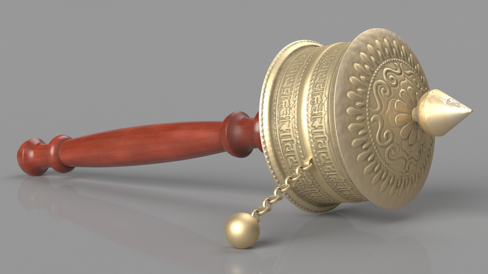 3D Tibetan Buddhist Hand Held Prayer Wheel Model - TurboSquid 2060257