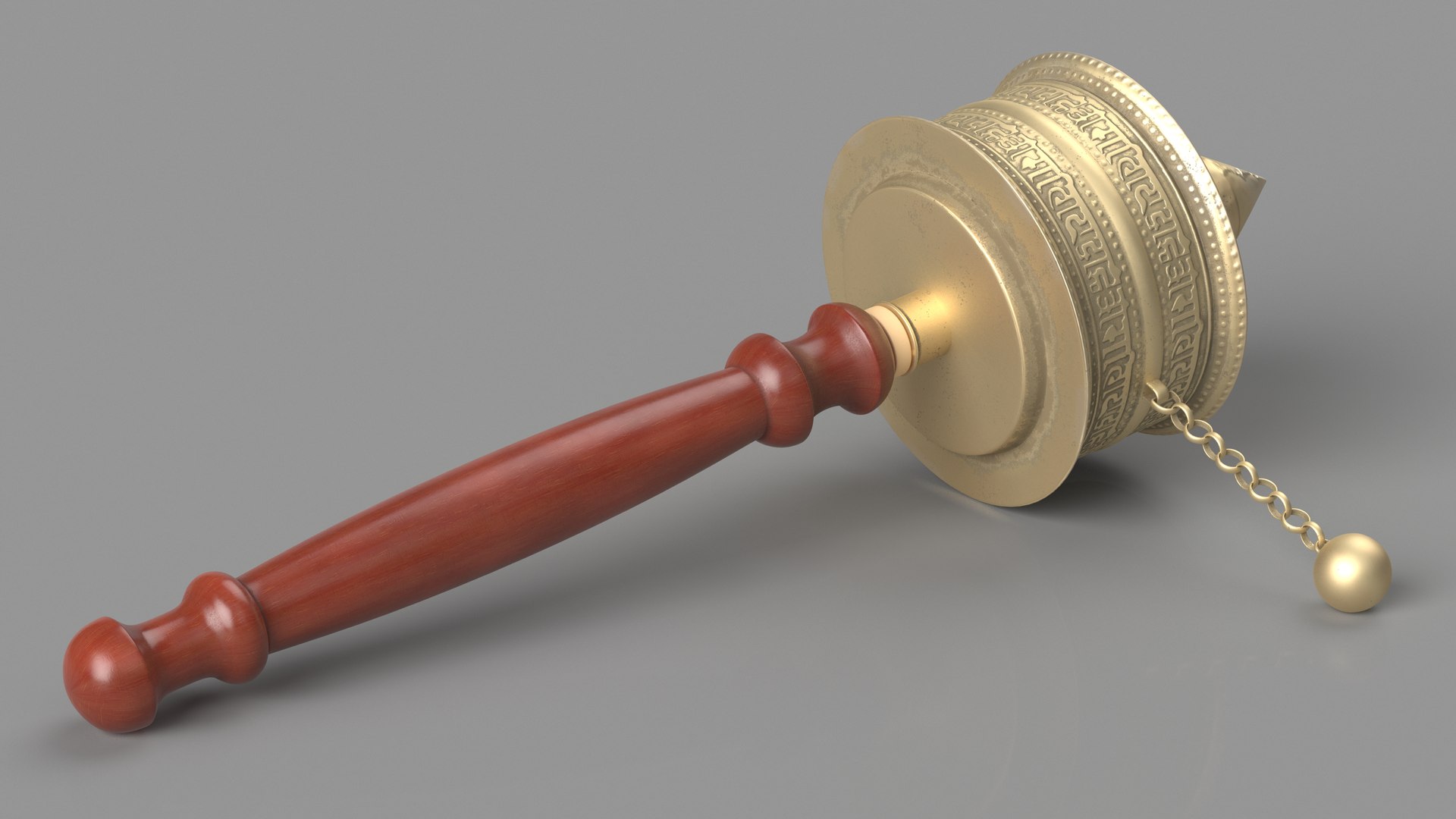 3D Tibetan Buddhist Hand Held Prayer Wheel Model - TurboSquid 2060257