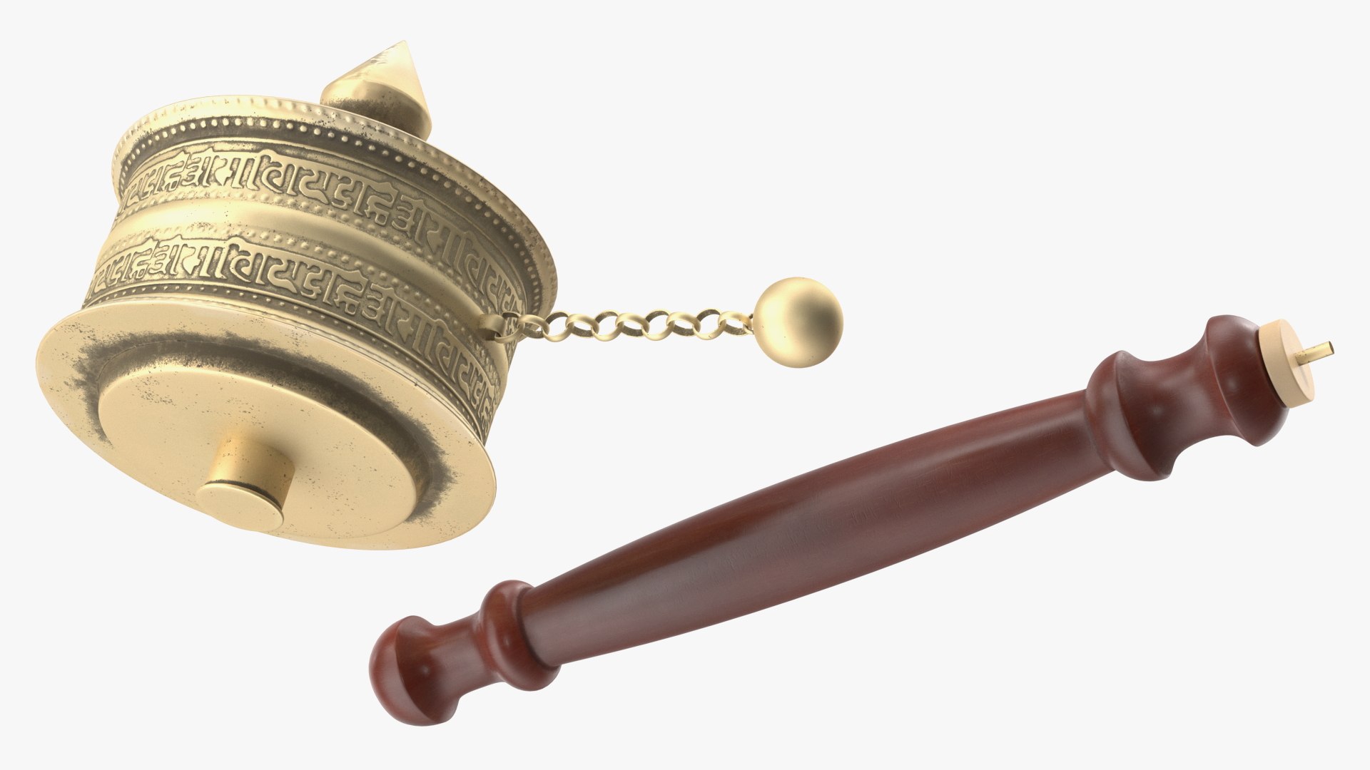 3D Tibetan Buddhist Hand Held Prayer Wheel Model - TurboSquid 2060257