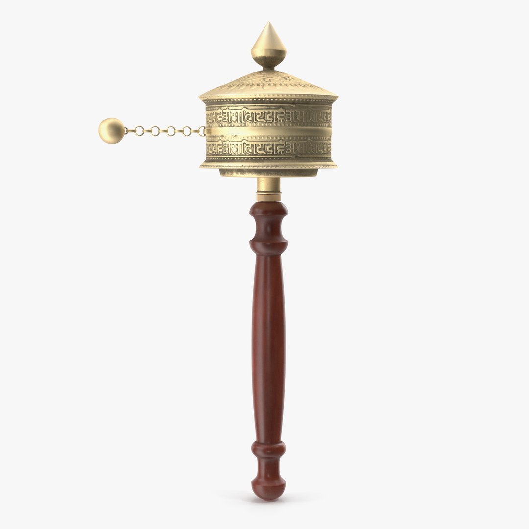 3D Tibetan Buddhist Hand Held Prayer Wheel model - TurboSquid 2060257