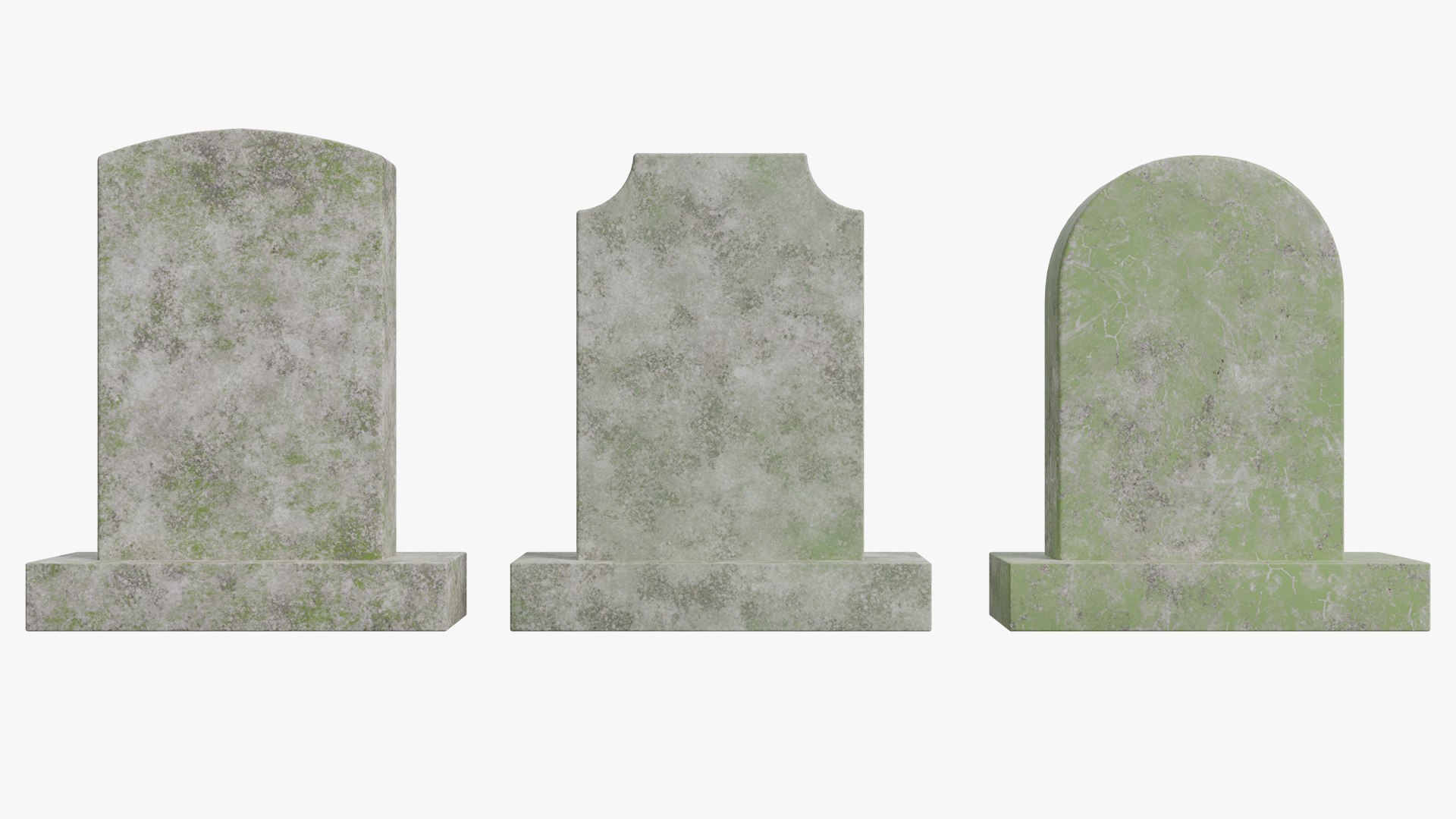 3D Model Gravestone Set - TurboSquid 2299731