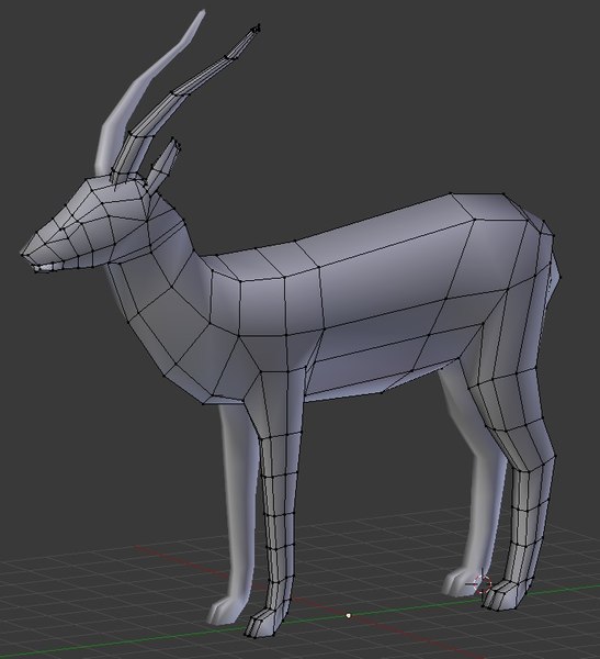 3d model of gazelle
