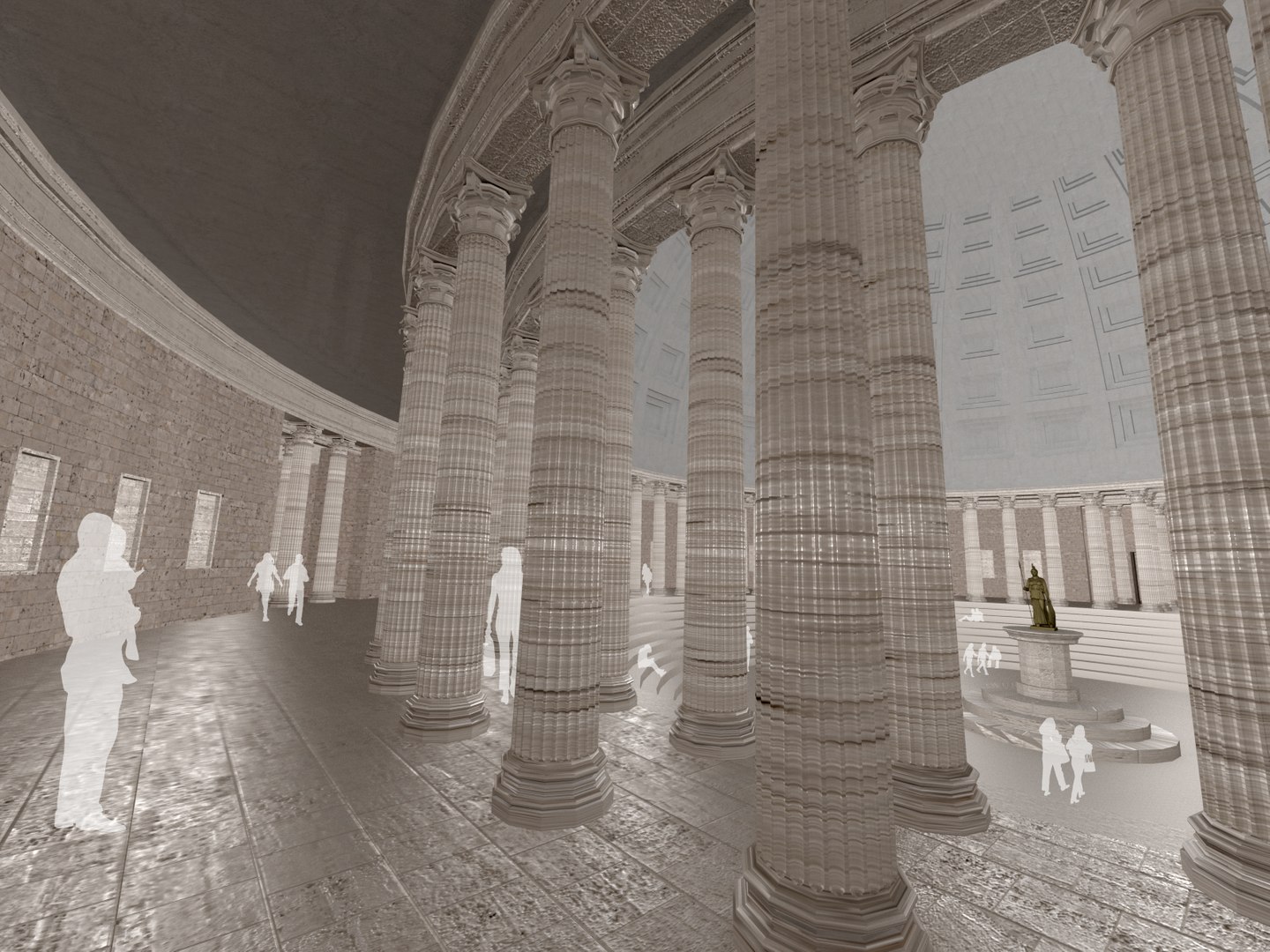 3d greek temple model