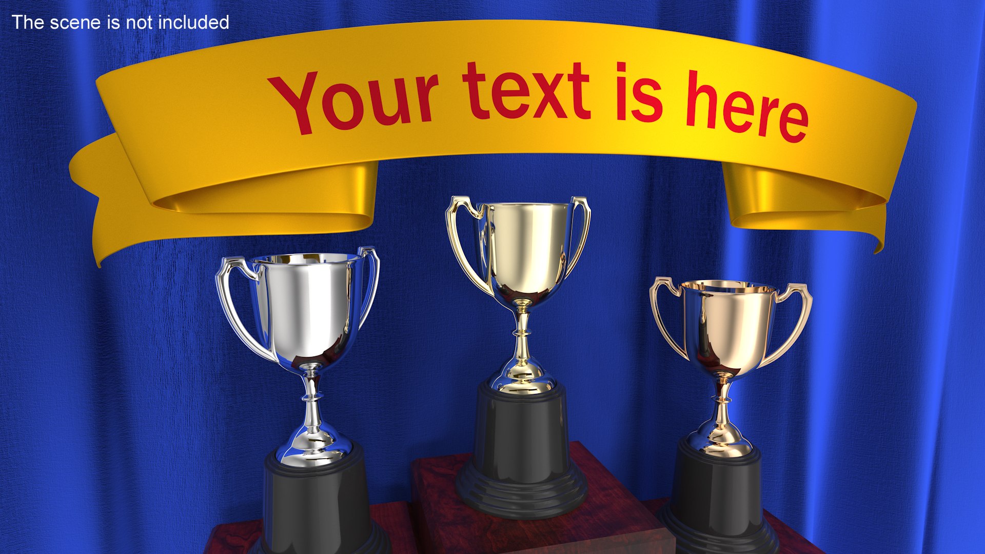 Winner Award Banner Gold 3D - TurboSquid 2003122