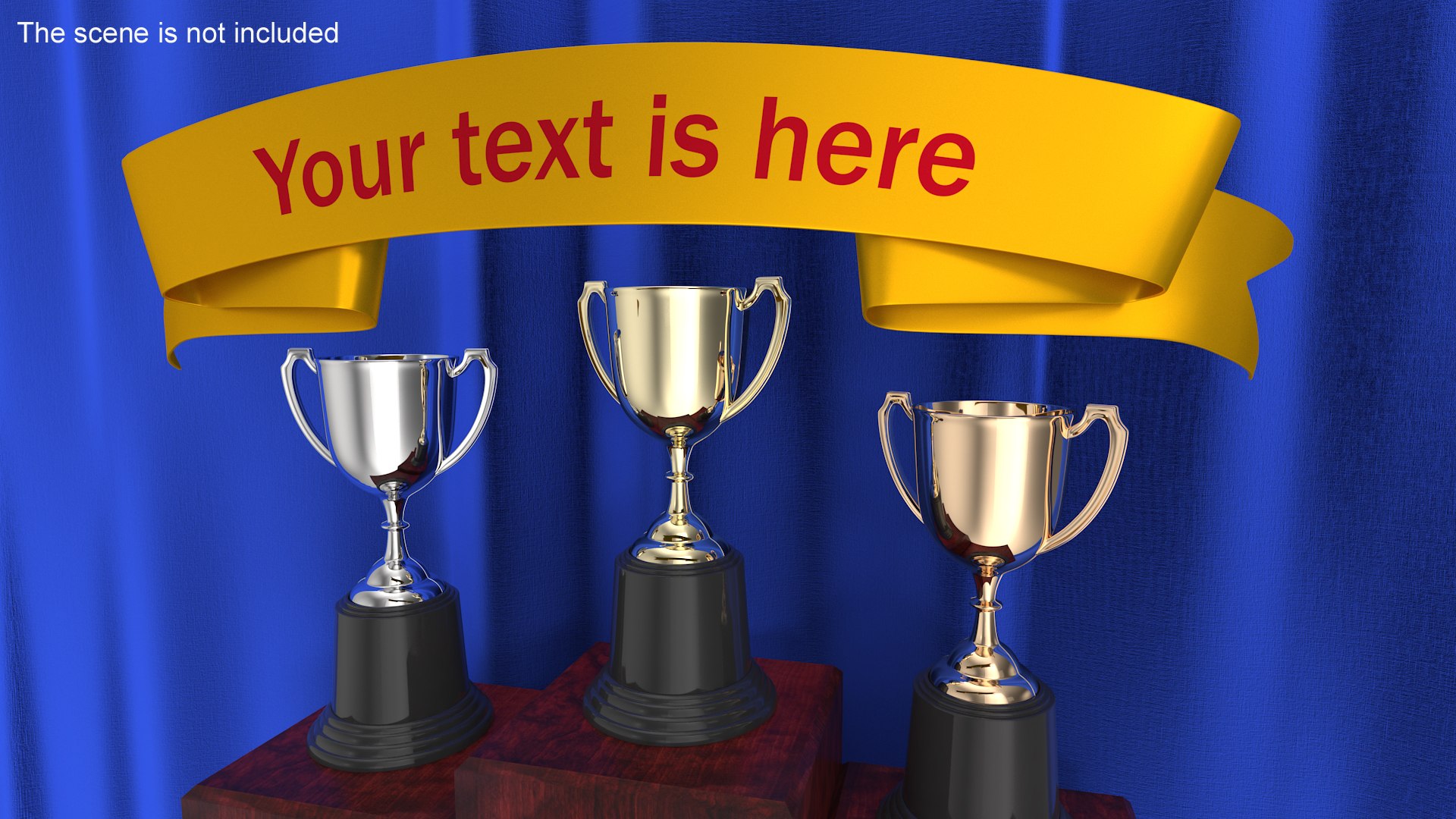 Winner Award Banner Gold 3D - TurboSquid 2003122