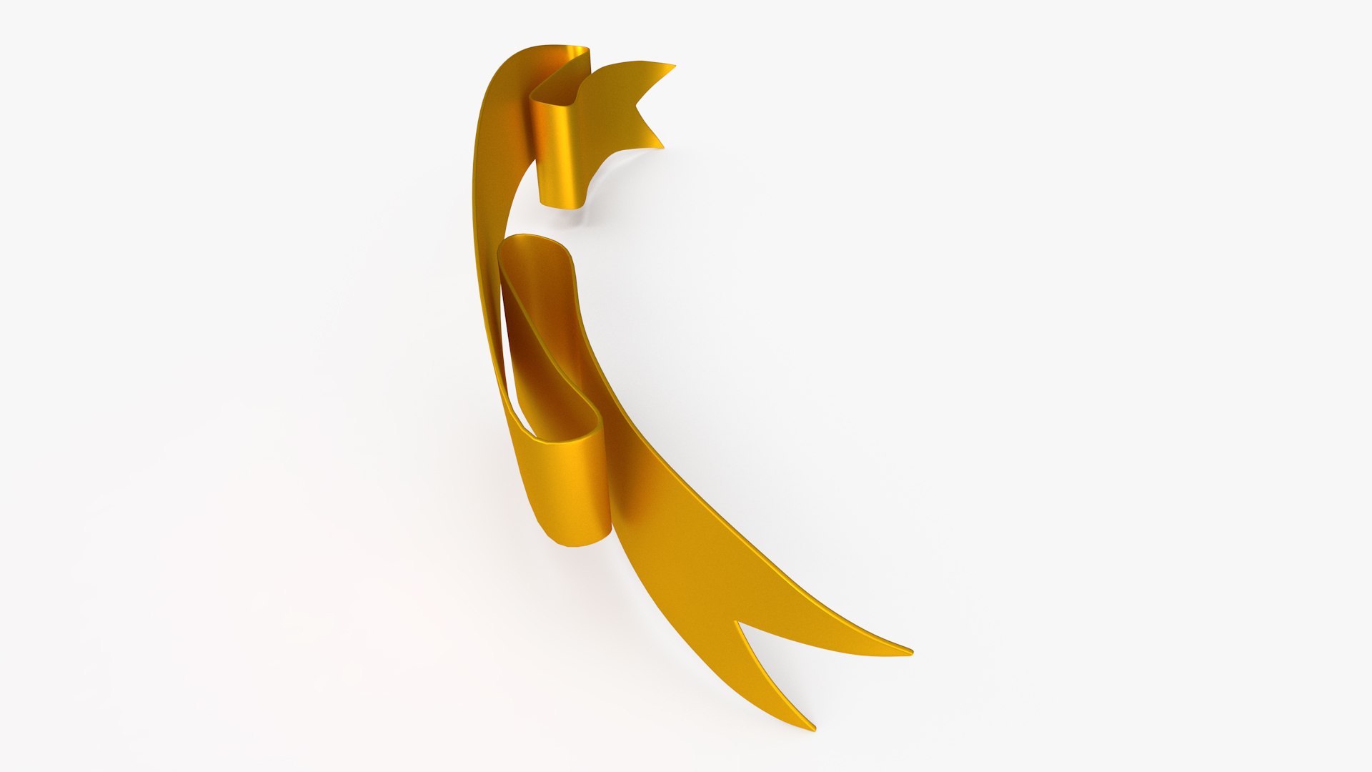 Winner Award Banner Gold 3D - TurboSquid 2003122
