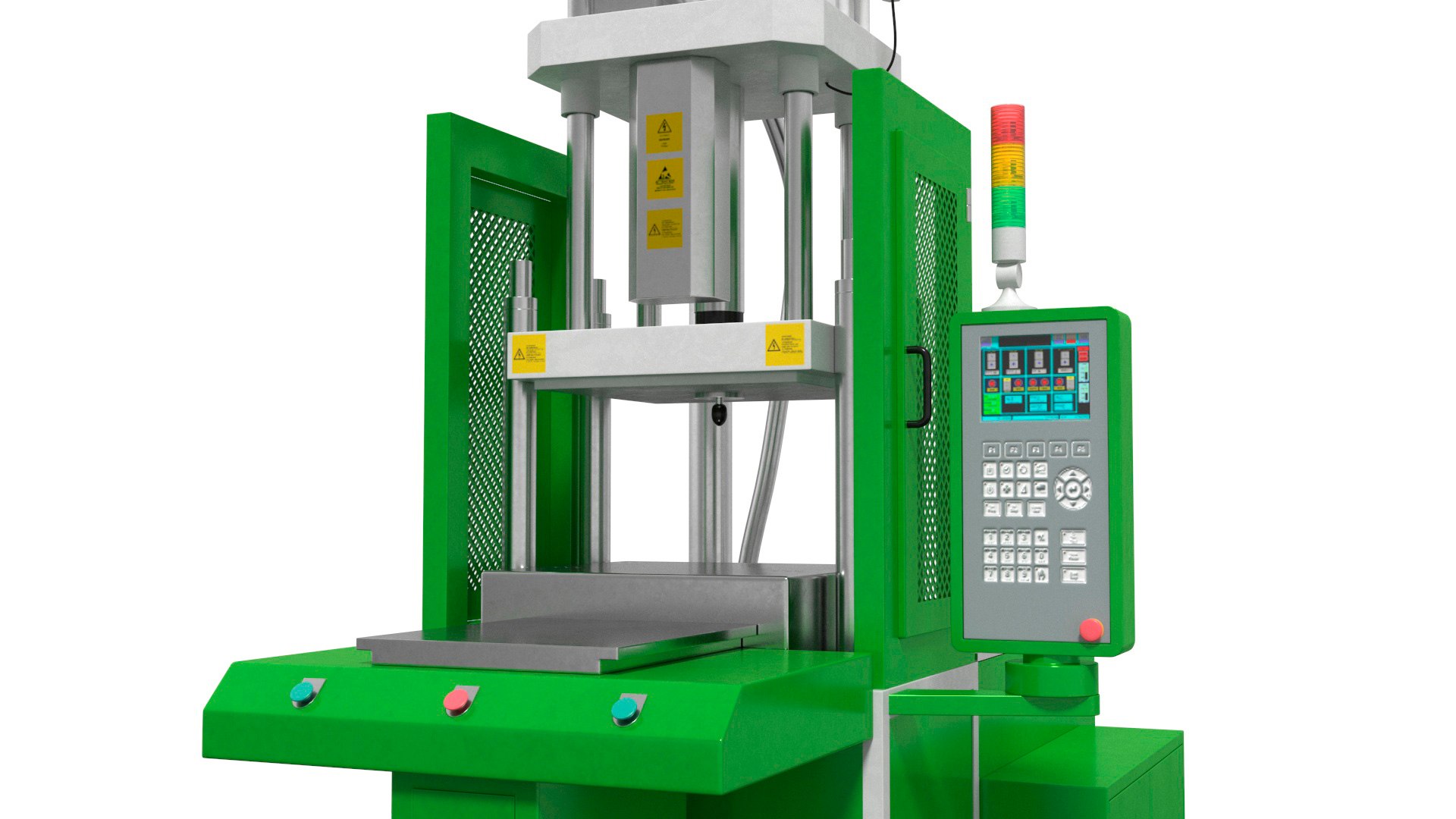 Vertical Plastic Injection Molding Machine Green 3D Model - TurboSquid ...