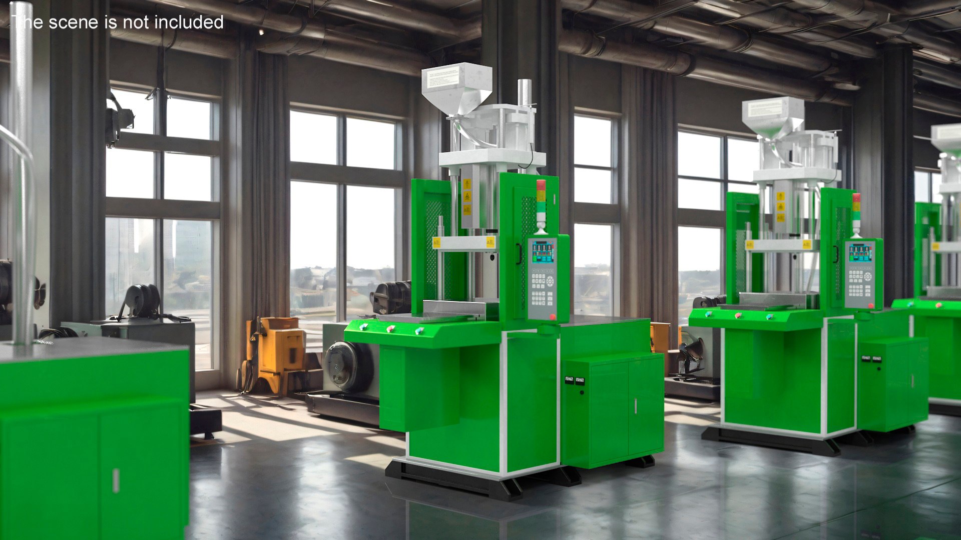 Vertical Plastic Injection Molding Machine Green 3D Model - TurboSquid ...