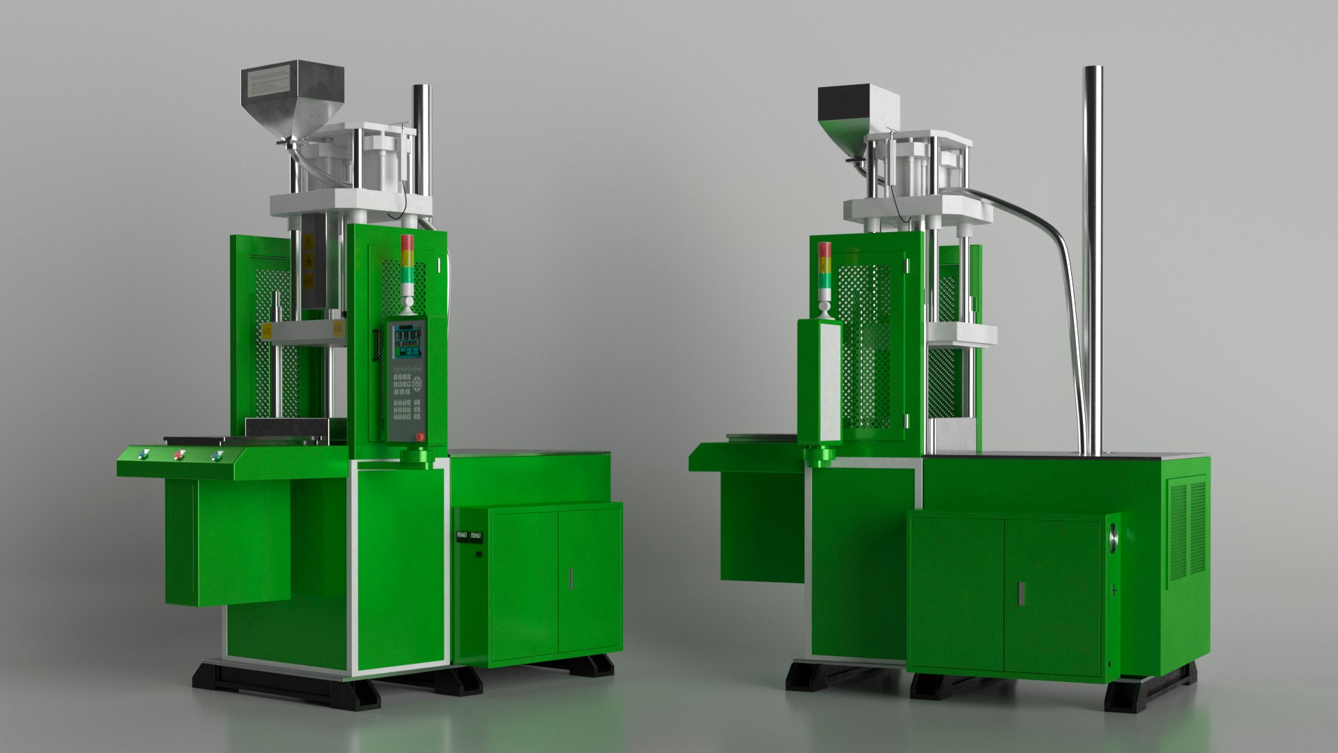 Vertical Plastic Injection Molding Machine Green 3D Model - TurboSquid ...