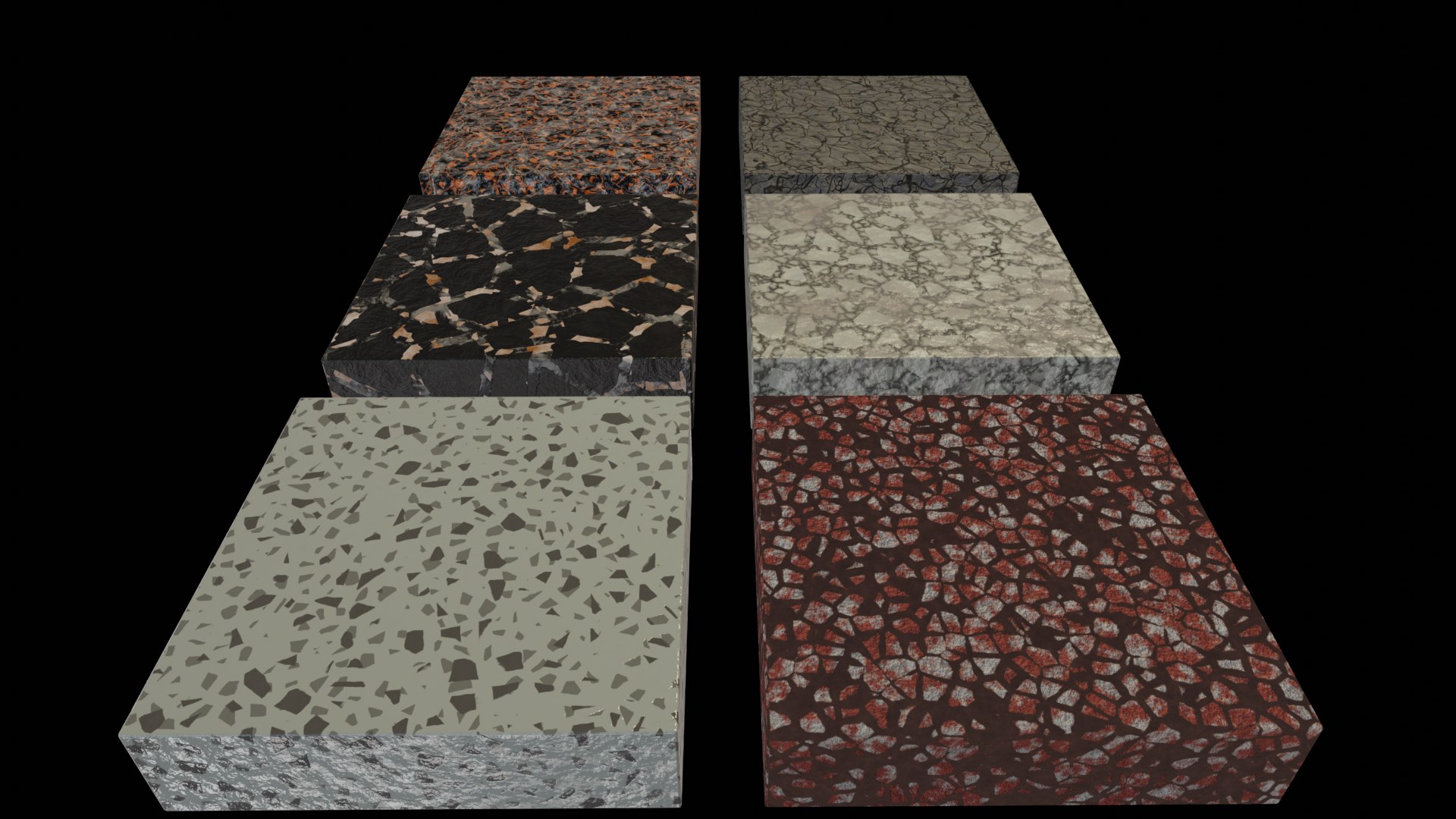 3D Terrazzo Marble Tile Texture Pack Of 6 - TurboSquid 2290414