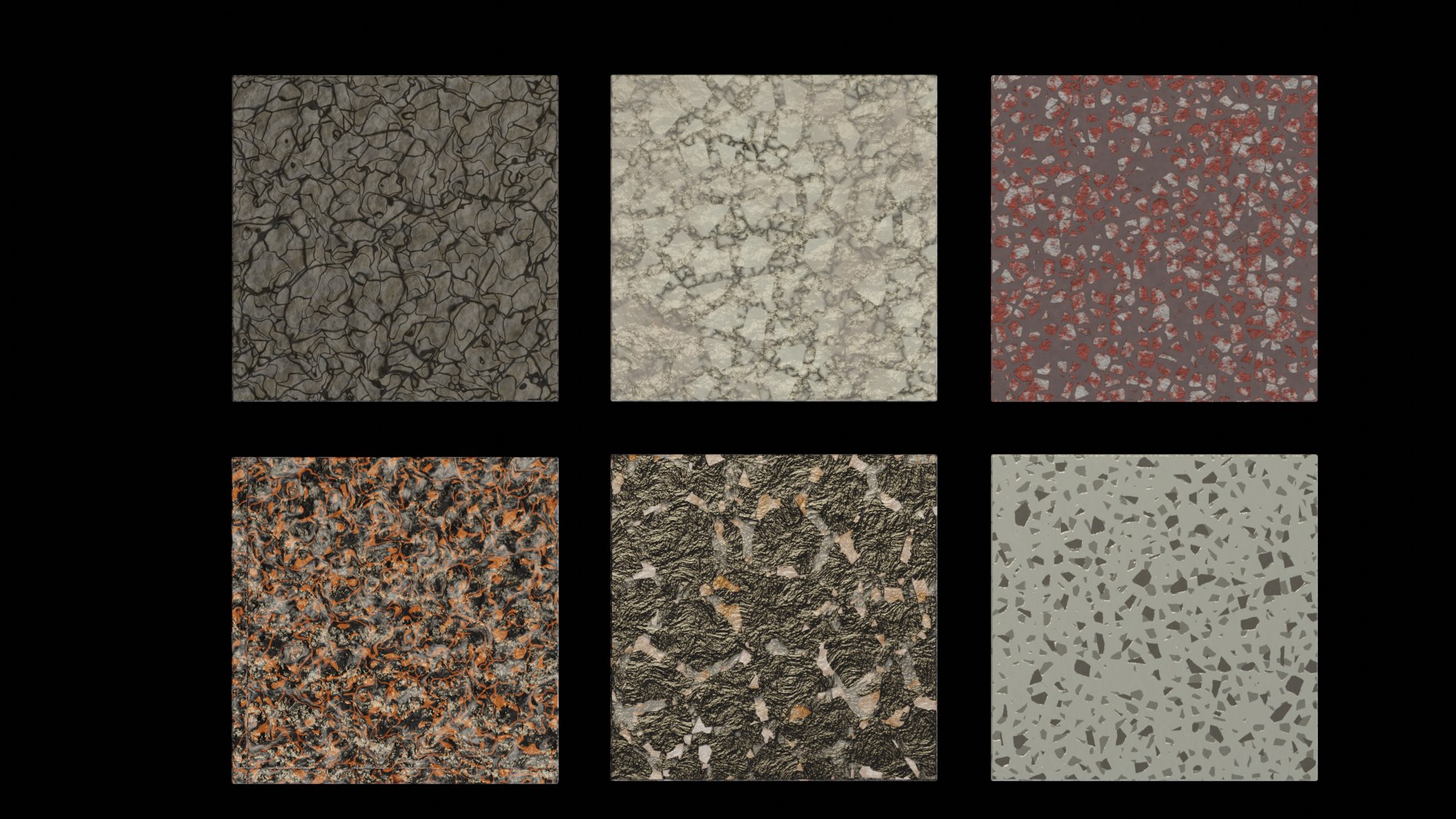 3D Terrazzo Marble Tile Texture Pack Of 6 - TurboSquid 2290414