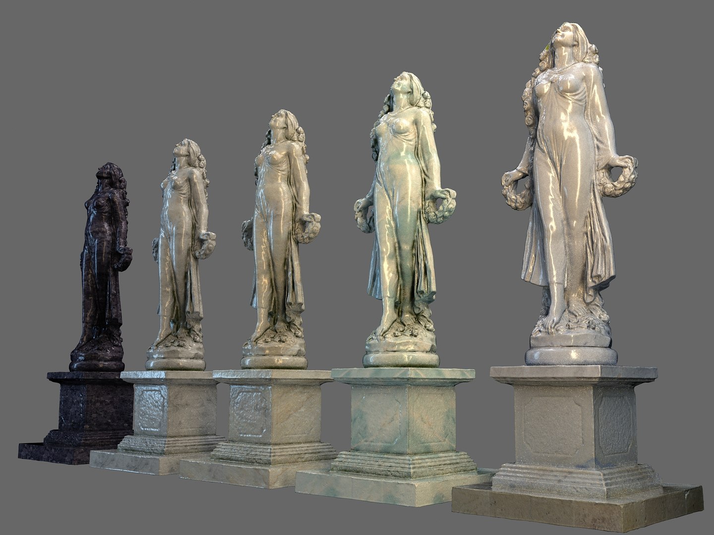 3D Classic Marble Sculpture - TurboSquid 1538596