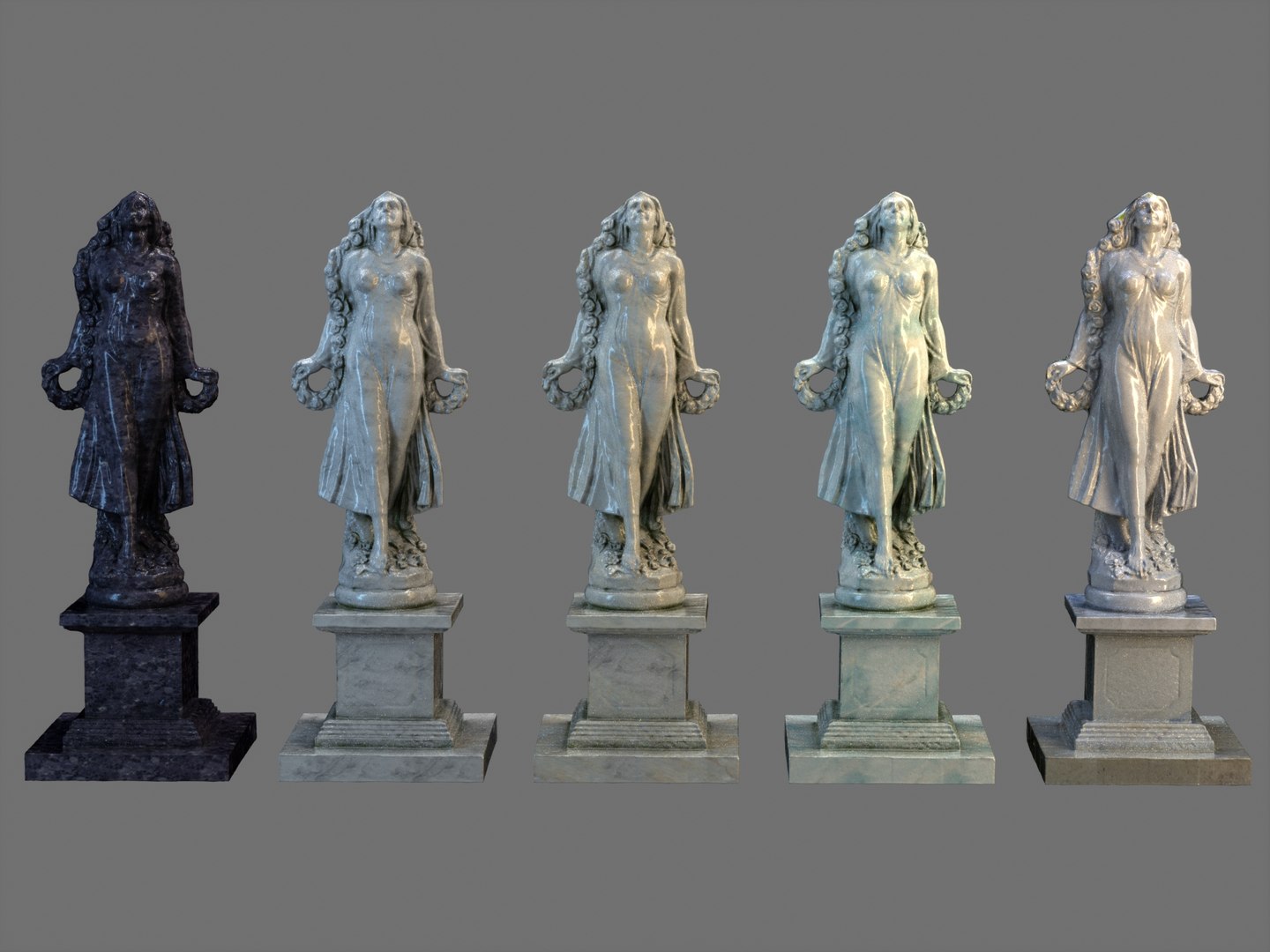3D Classic Marble Sculpture - TurboSquid 1538596