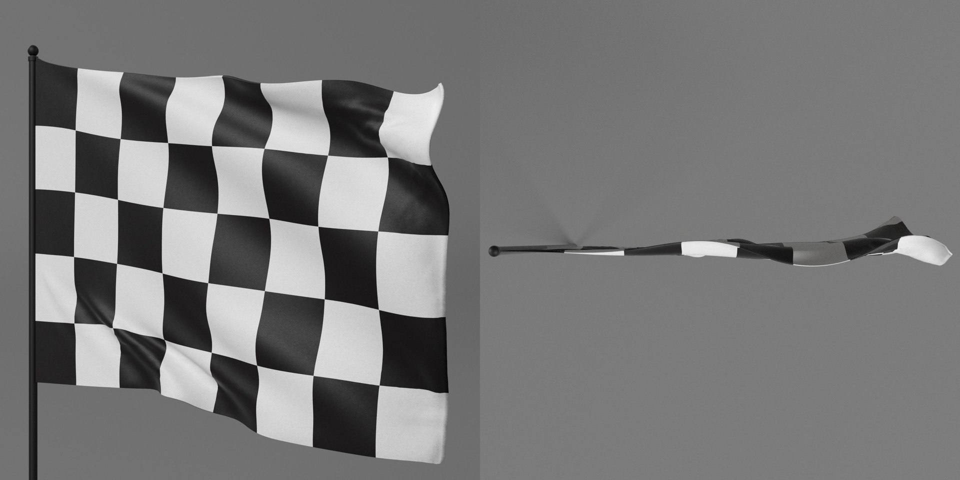 Checkered Racing Flag 3D Model - TurboSquid 1387016