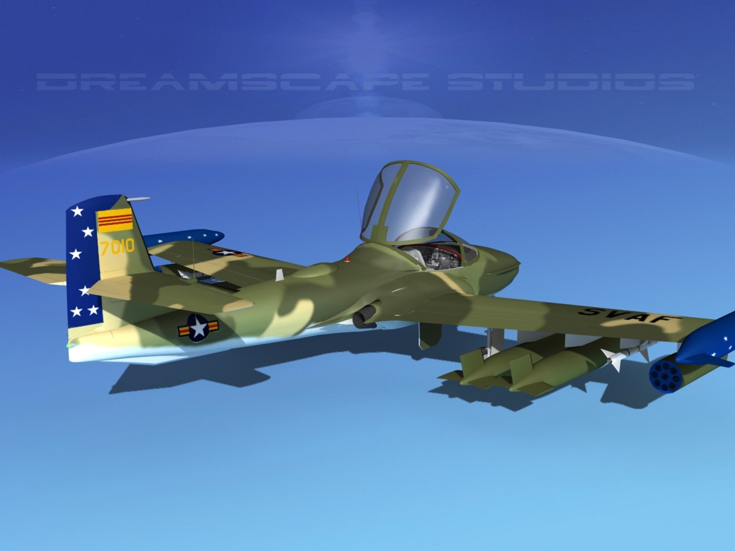 Cessna A-37 Dragonfly Vietnam 3d Max