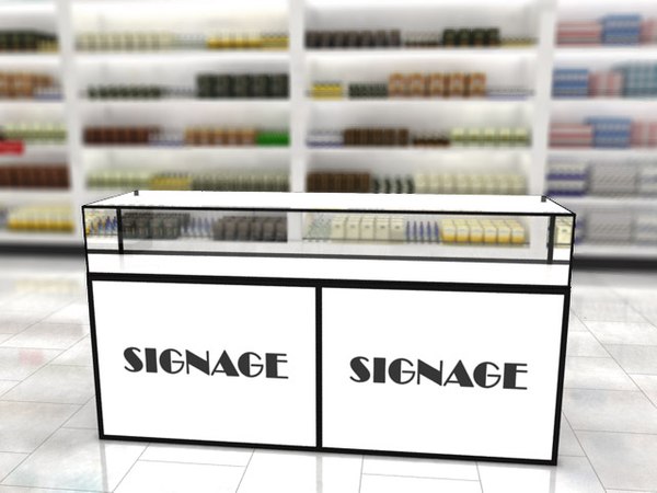 3d model cafe shop counter