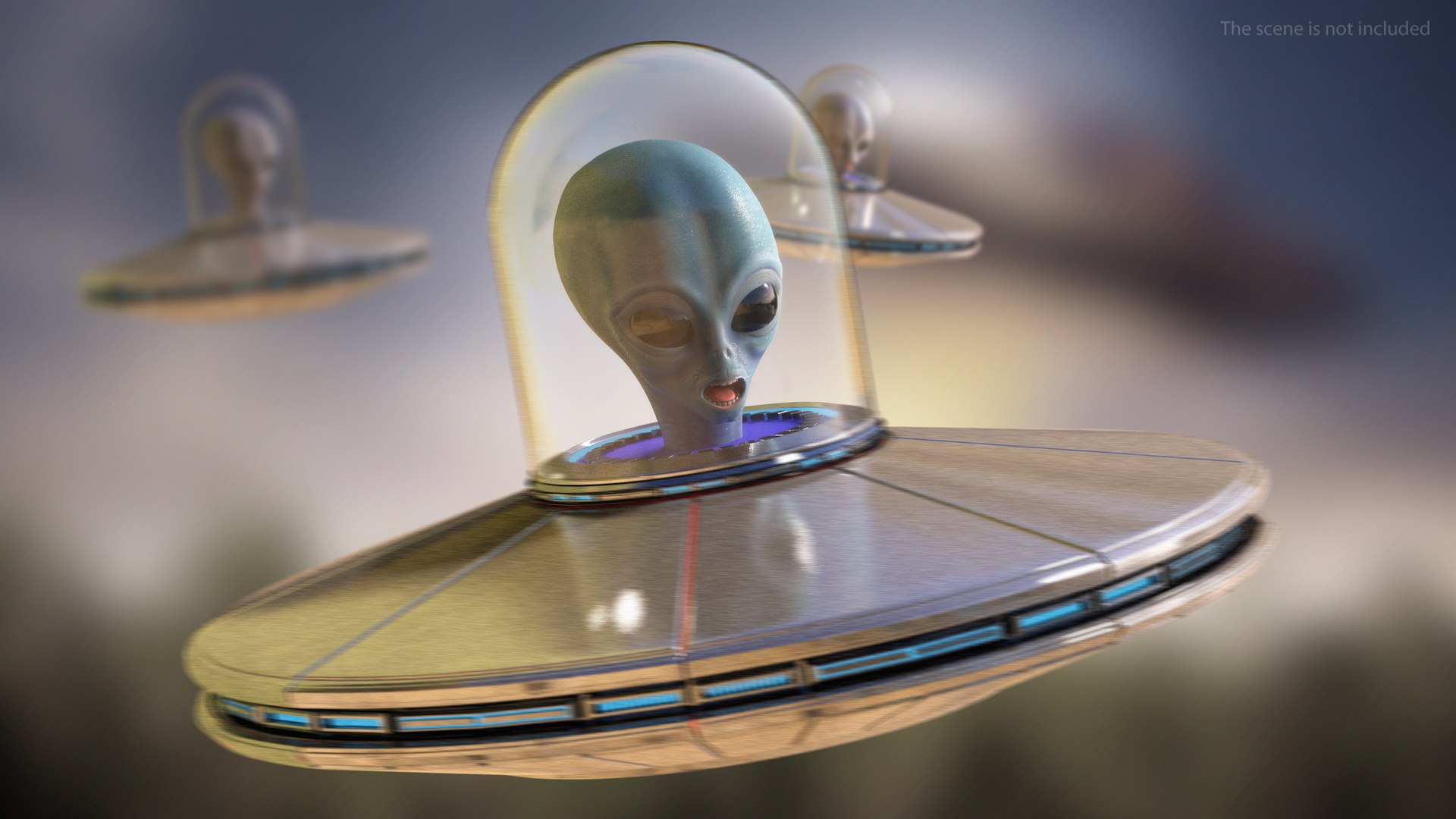 Space Alien Head 3D - TurboSquid 1604567
