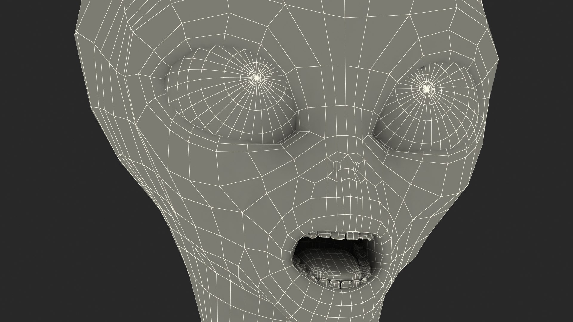 Space alien head 3D - TurboSquid 1604567