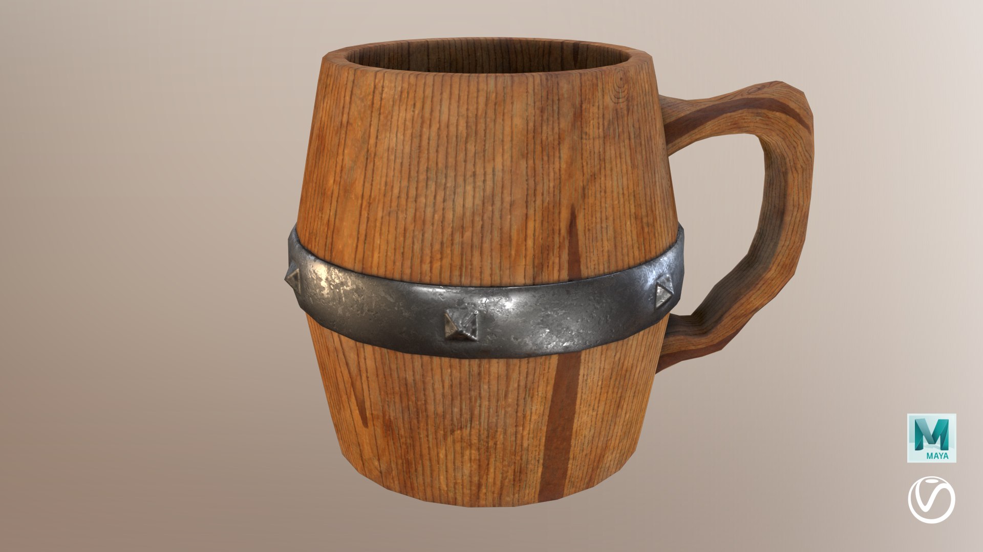 Wooden Stein LOW POLY 3D - TurboSquid 1869706