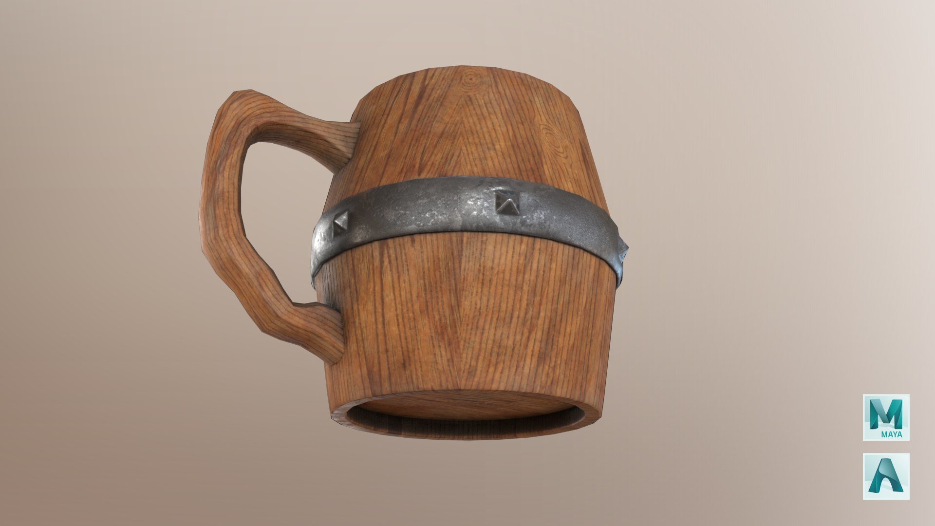 Wooden Stein LOW POLY 3D - TurboSquid 1869706