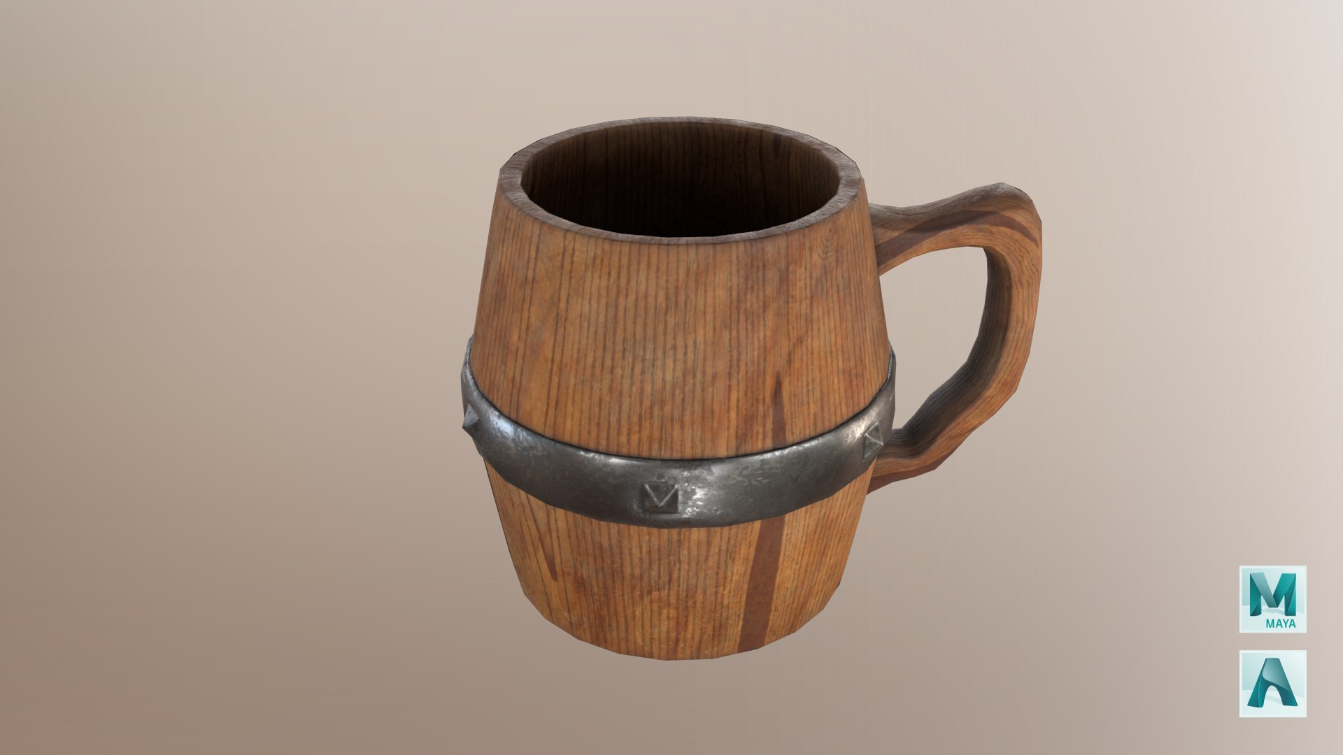 Wooden Stein LOW POLY 3D - TurboSquid 1869706