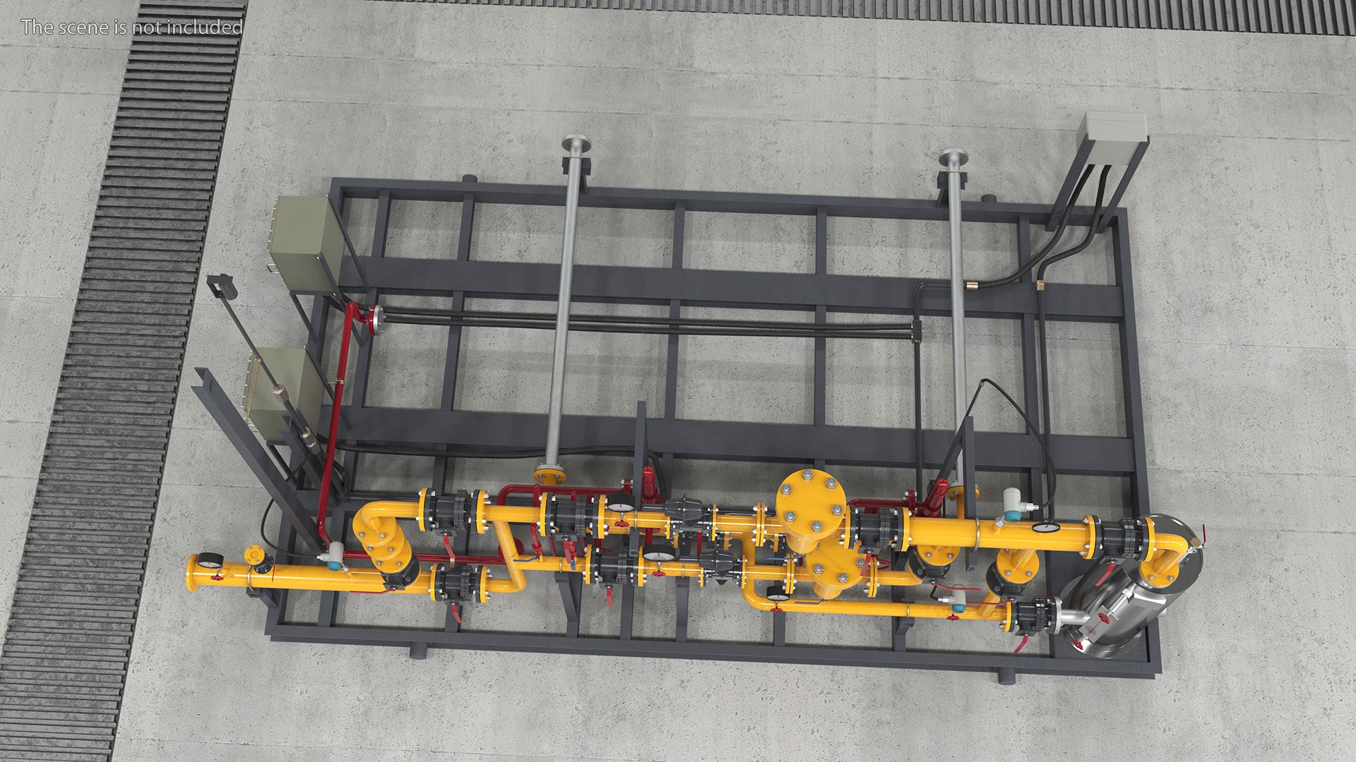 3D LNG Gas Filling Station Pipe Block Model - TurboSquid 2246194