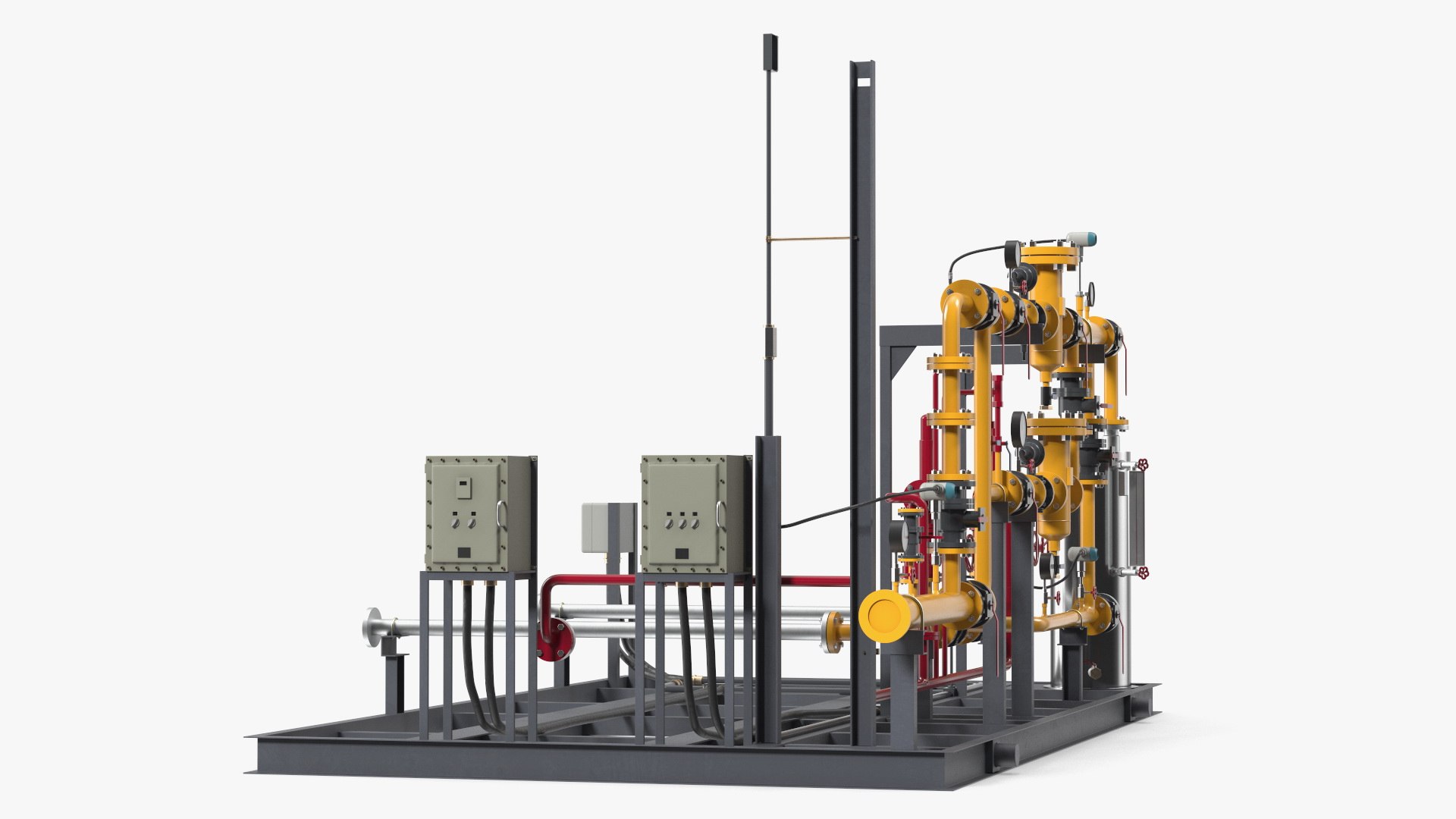 3D LNG Gas Filling Station Pipe Block Model - TurboSquid 2246194