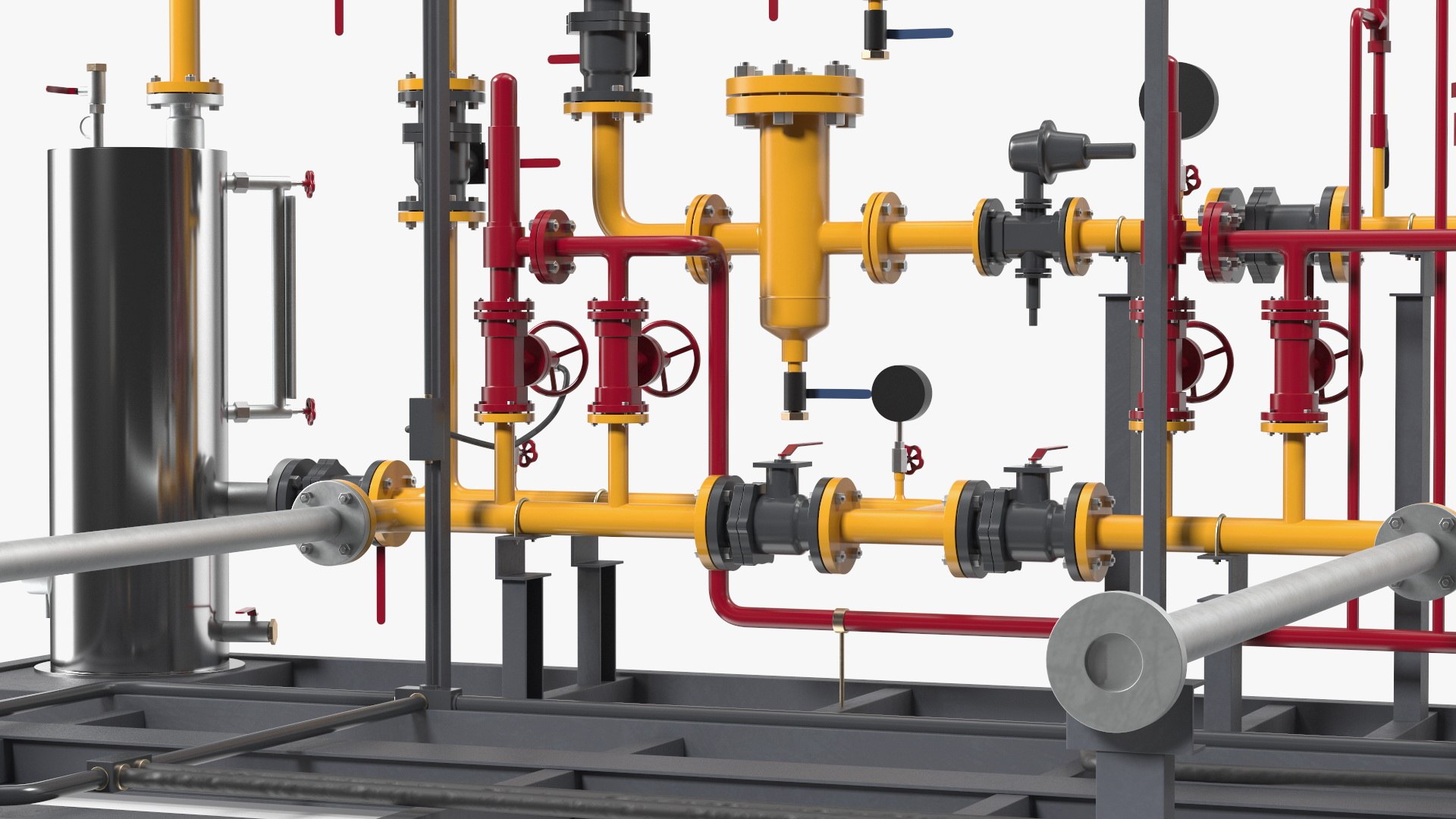 3D LNG Gas Filling Station Pipe Block Model - TurboSquid 2246194