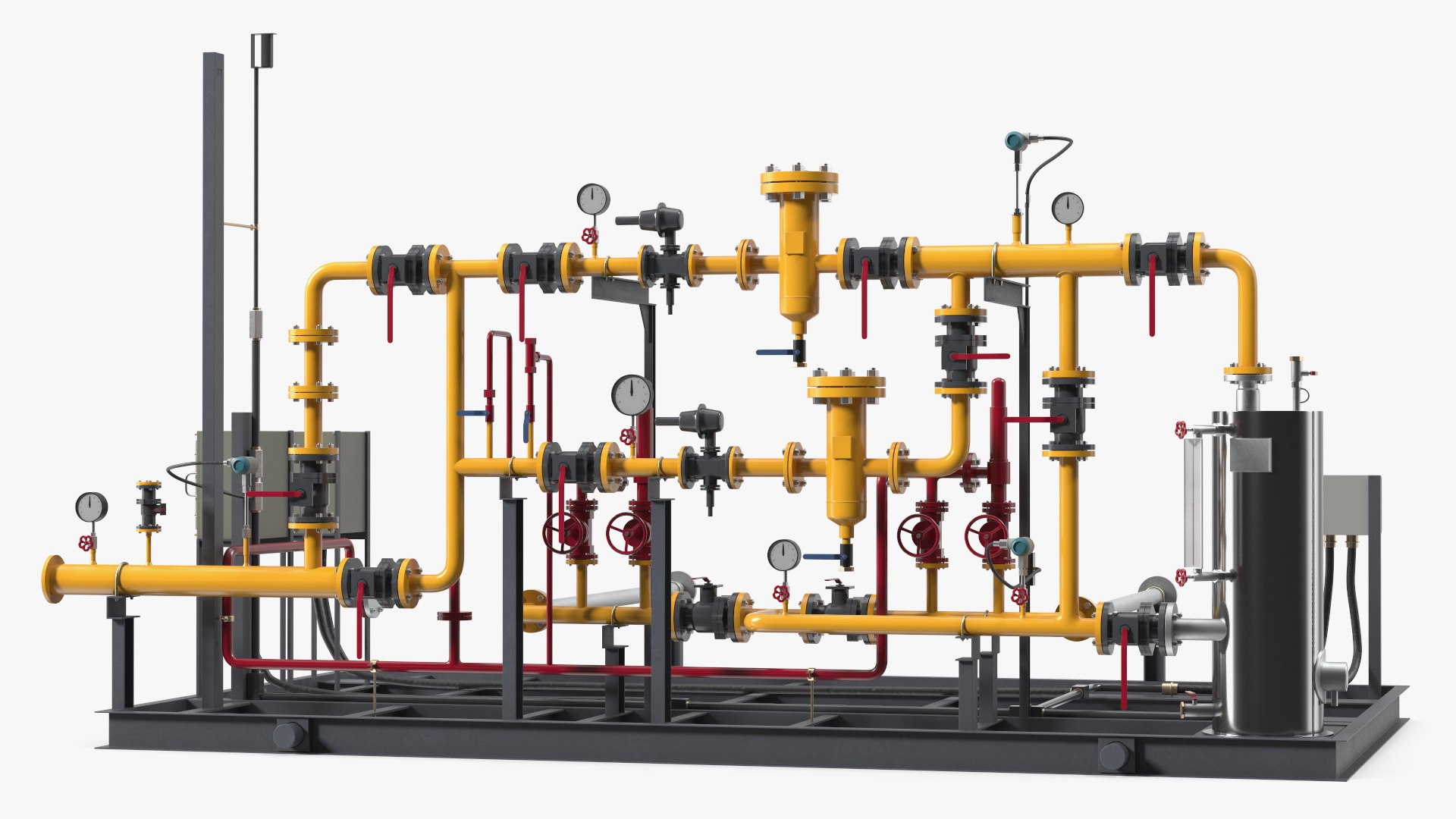 3D LNG Gas Filling Station Pipe Block Model - TurboSquid 2246194