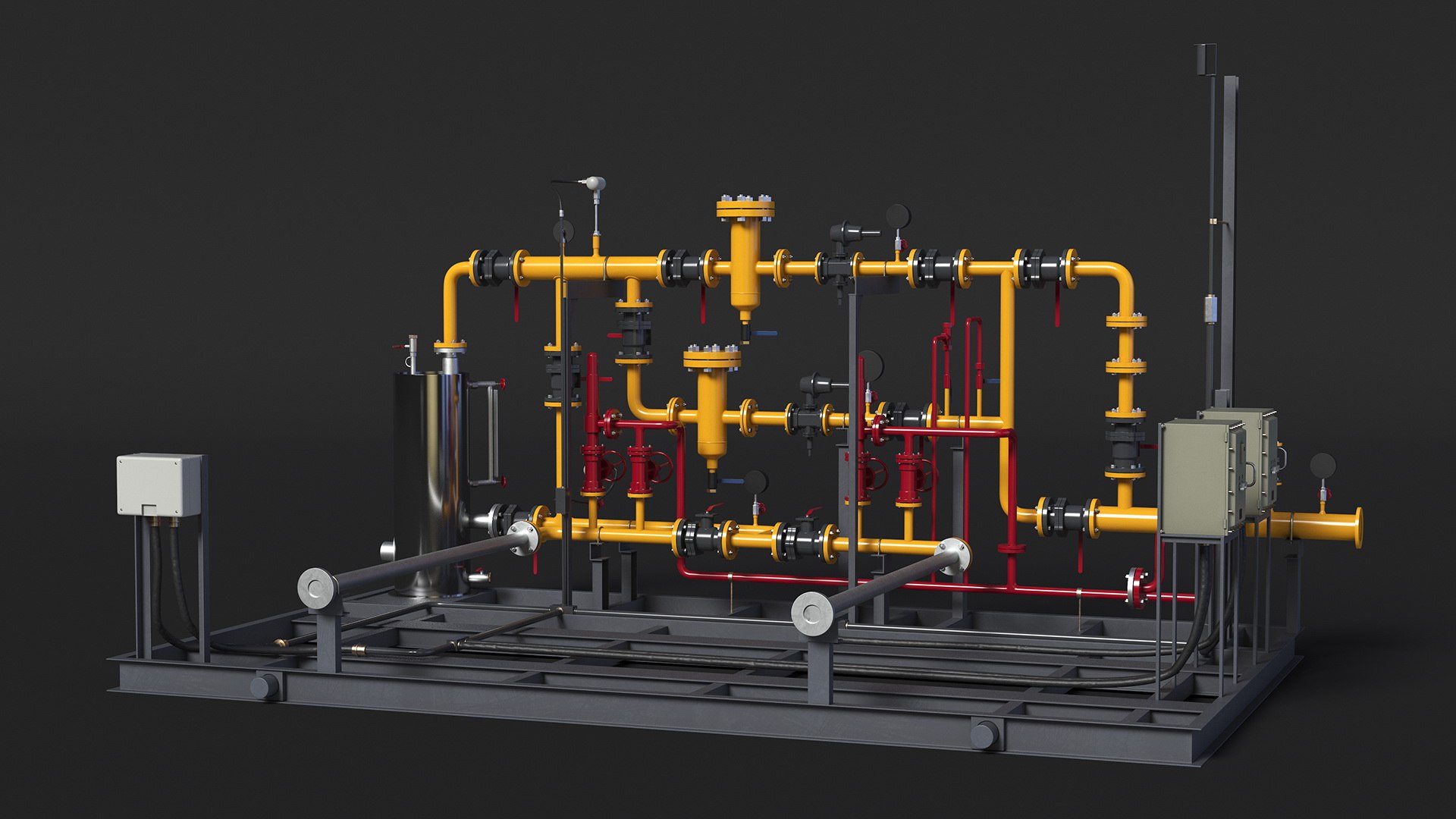 3D LNG Gas Filling Station Pipe Block Model - TurboSquid 2246194
