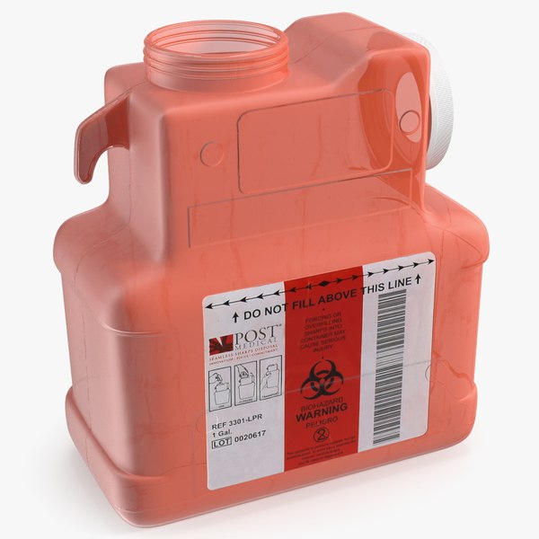 modelo 3d Contenedor de objetos punzantes médicos - TurboSquid 2402957
