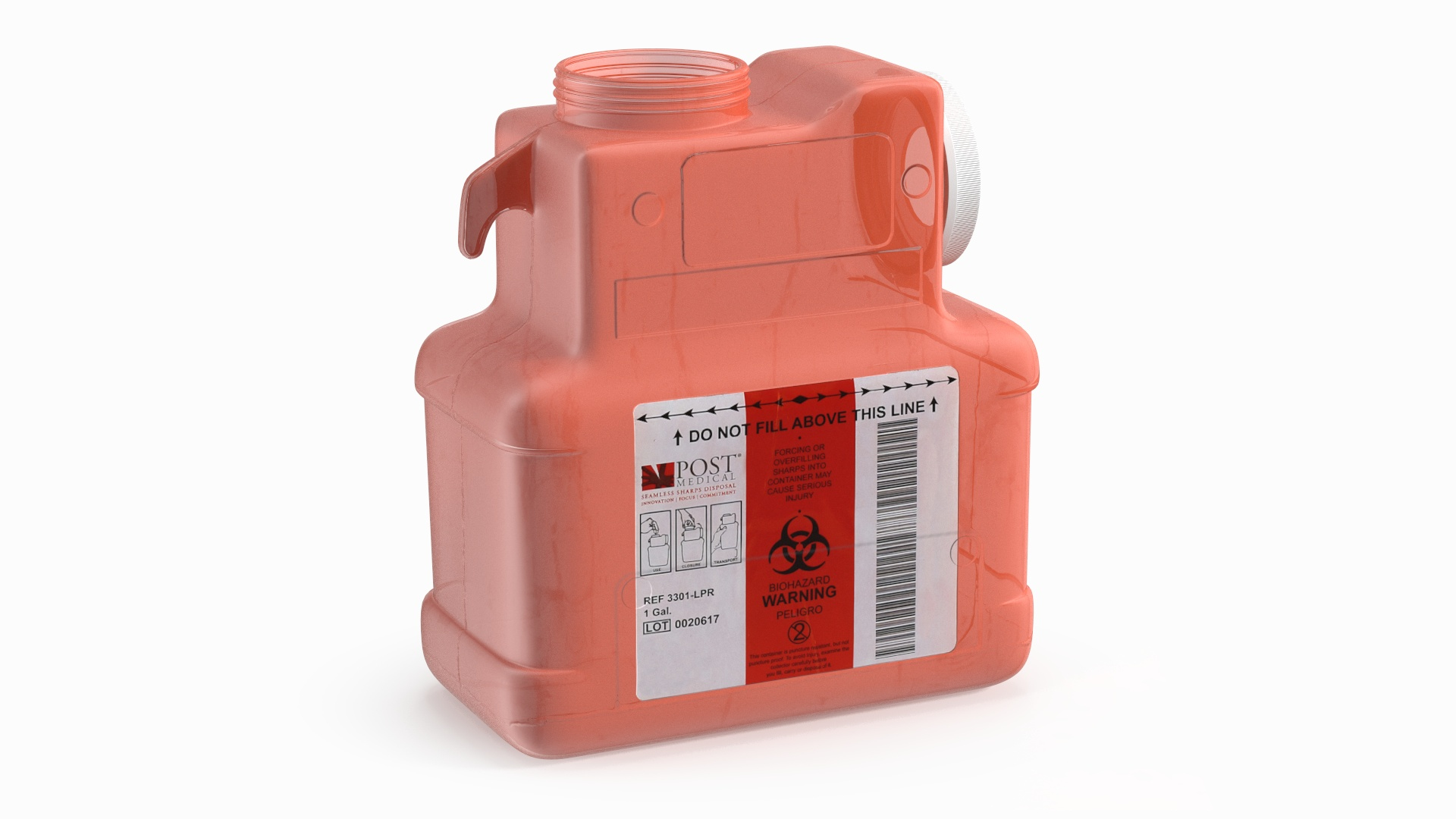 Medical Sharps Container Post Medical Model - TurboSquid 2402957