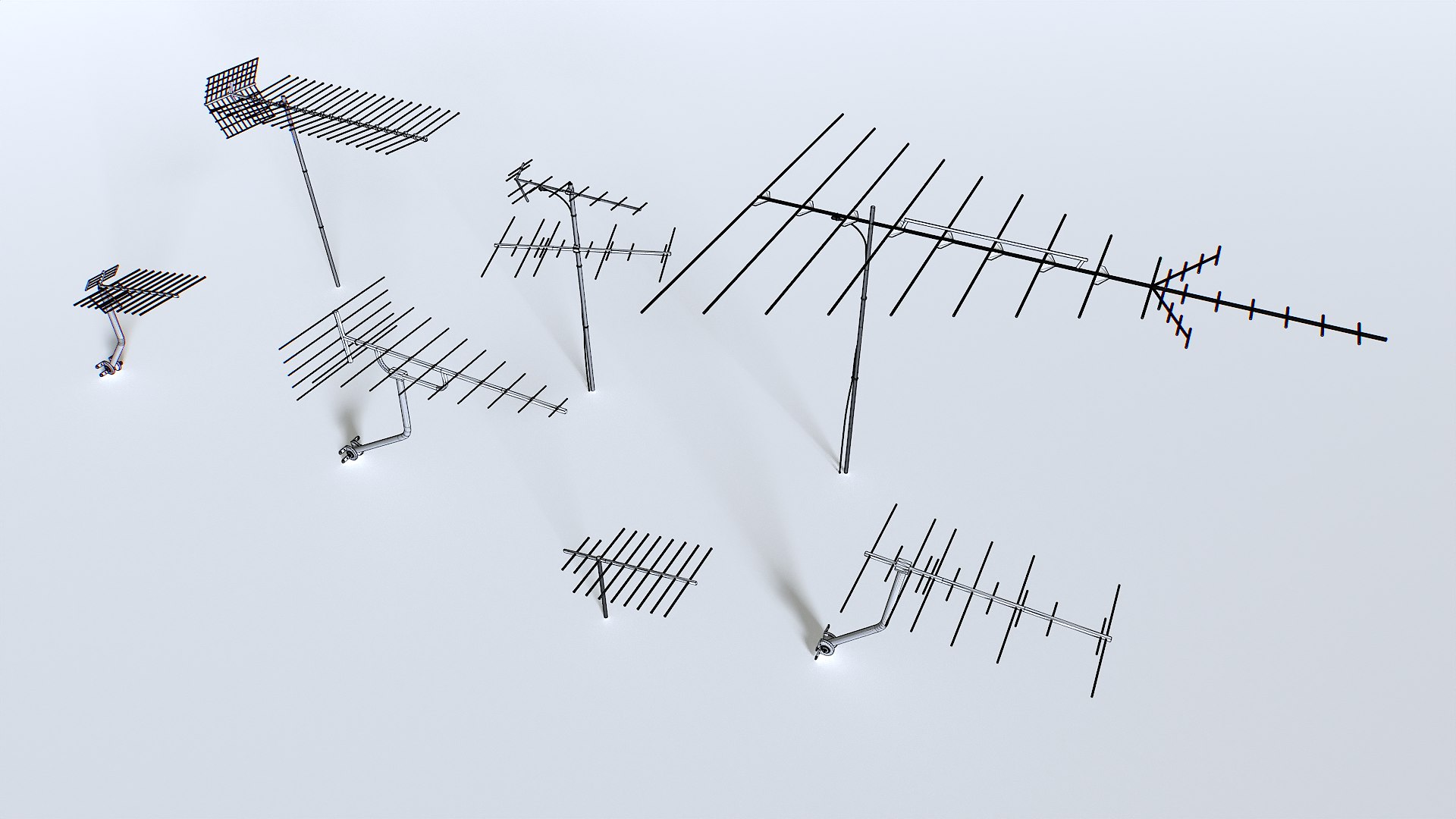 Tv Antennas Pack 3D Model - TurboSquid 2315973