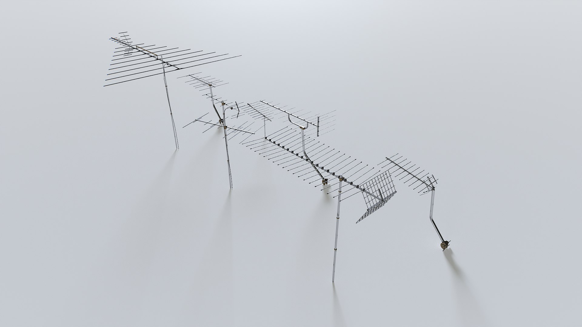 Tv Antennas Pack 3D Model - TurboSquid 2315973