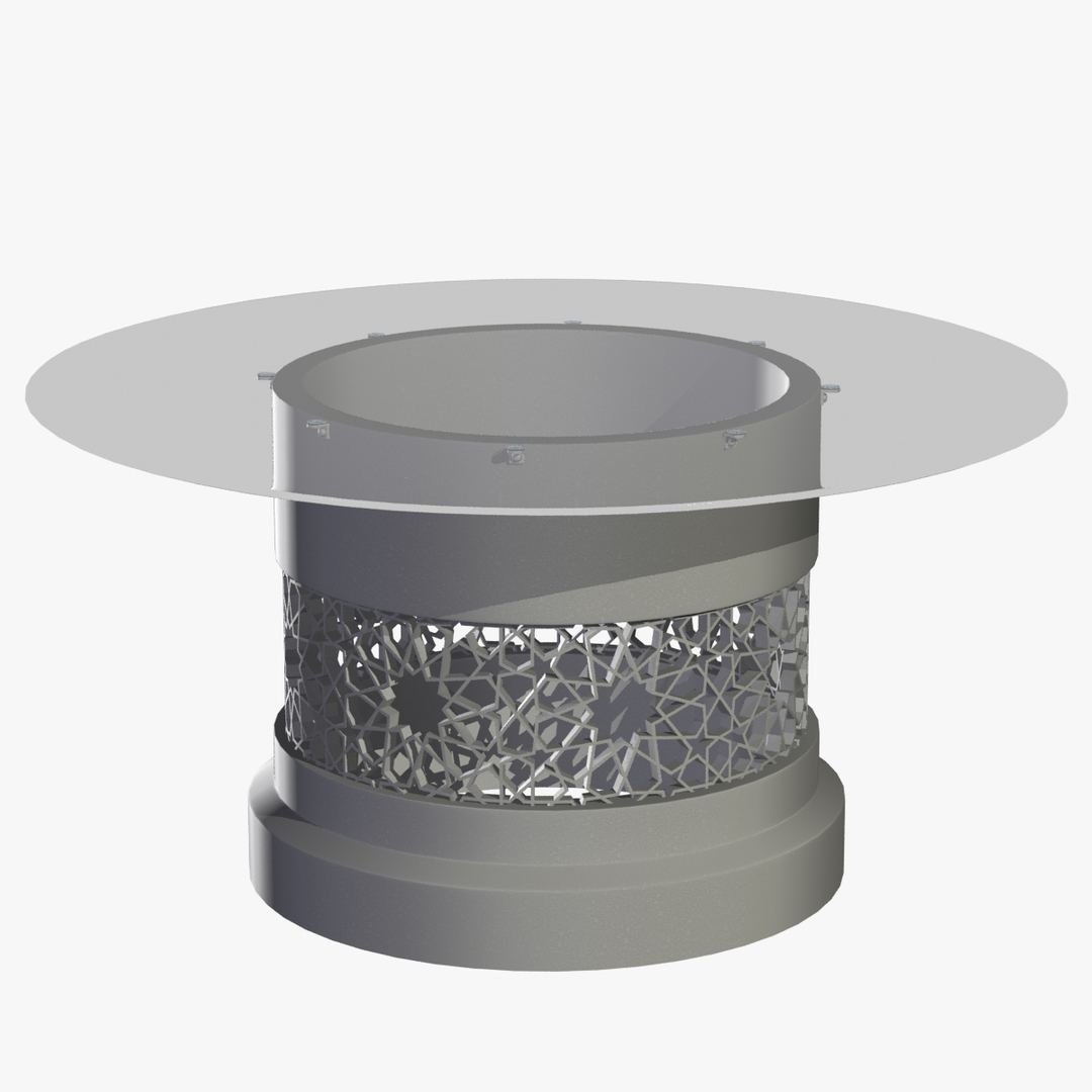 3d Model Hollow Table Arabesque Metal
