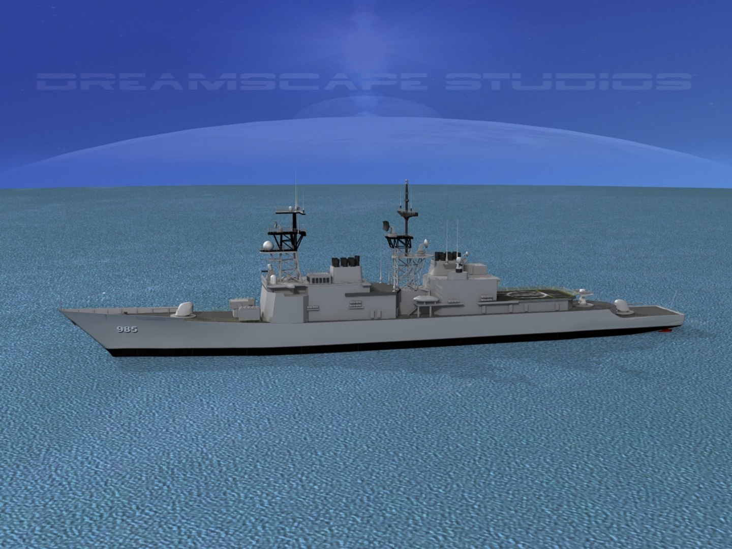 Destroyers Class Spruance 3d Model