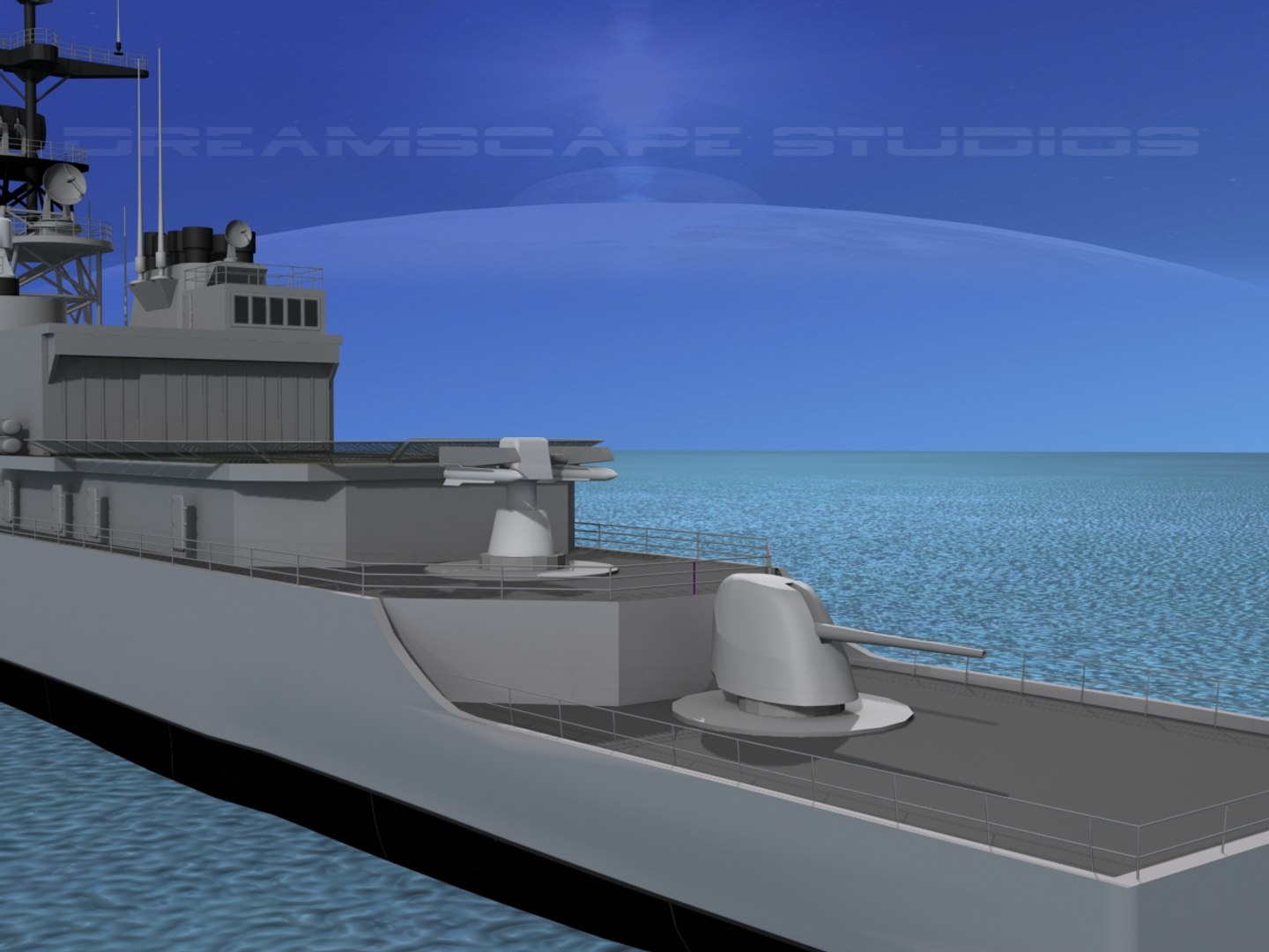 Destroyers Class Spruance 3d Model