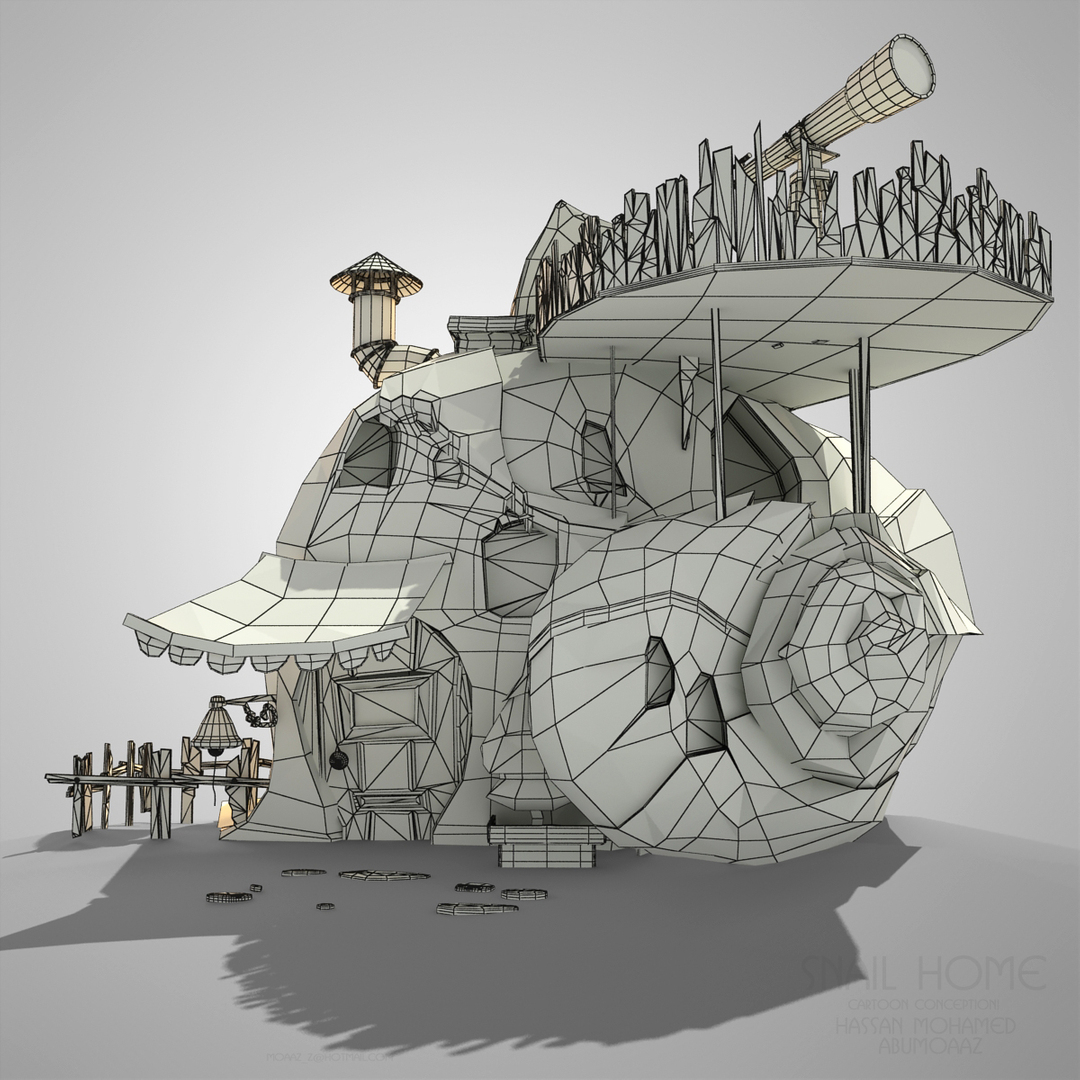 home toon cartoon 3d model