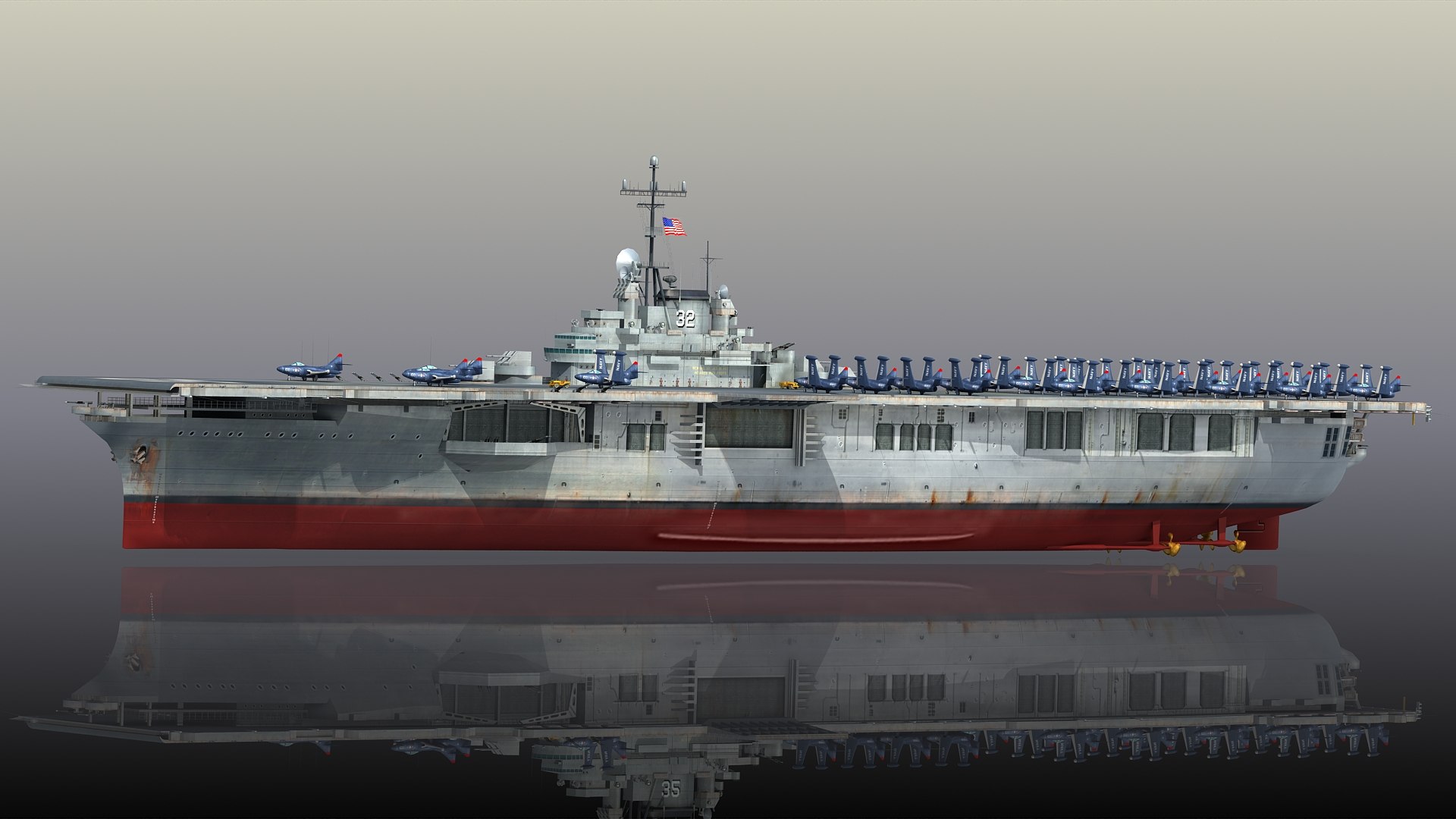 3D model uss leyte cv-32 cvs - TurboSquid 1541122