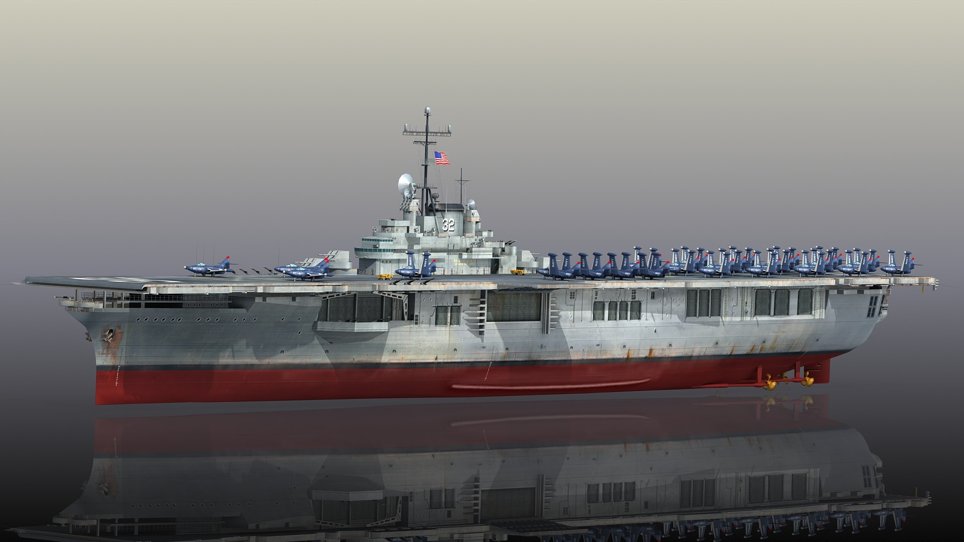 3D model uss leyte cv-32 cvs - TurboSquid 1541122