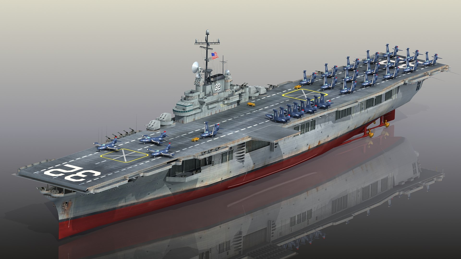 3D Model Uss Leyte Cv-32 Cvs - TurboSquid 1541122