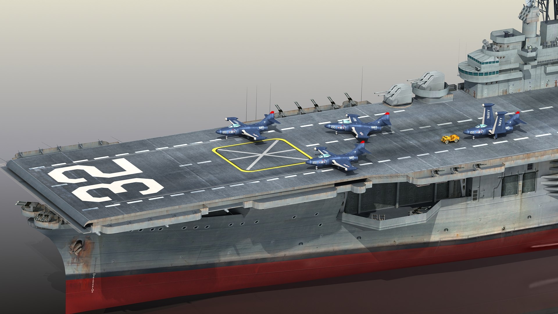 3D model uss leyte cv-32 cvs - TurboSquid 1541122