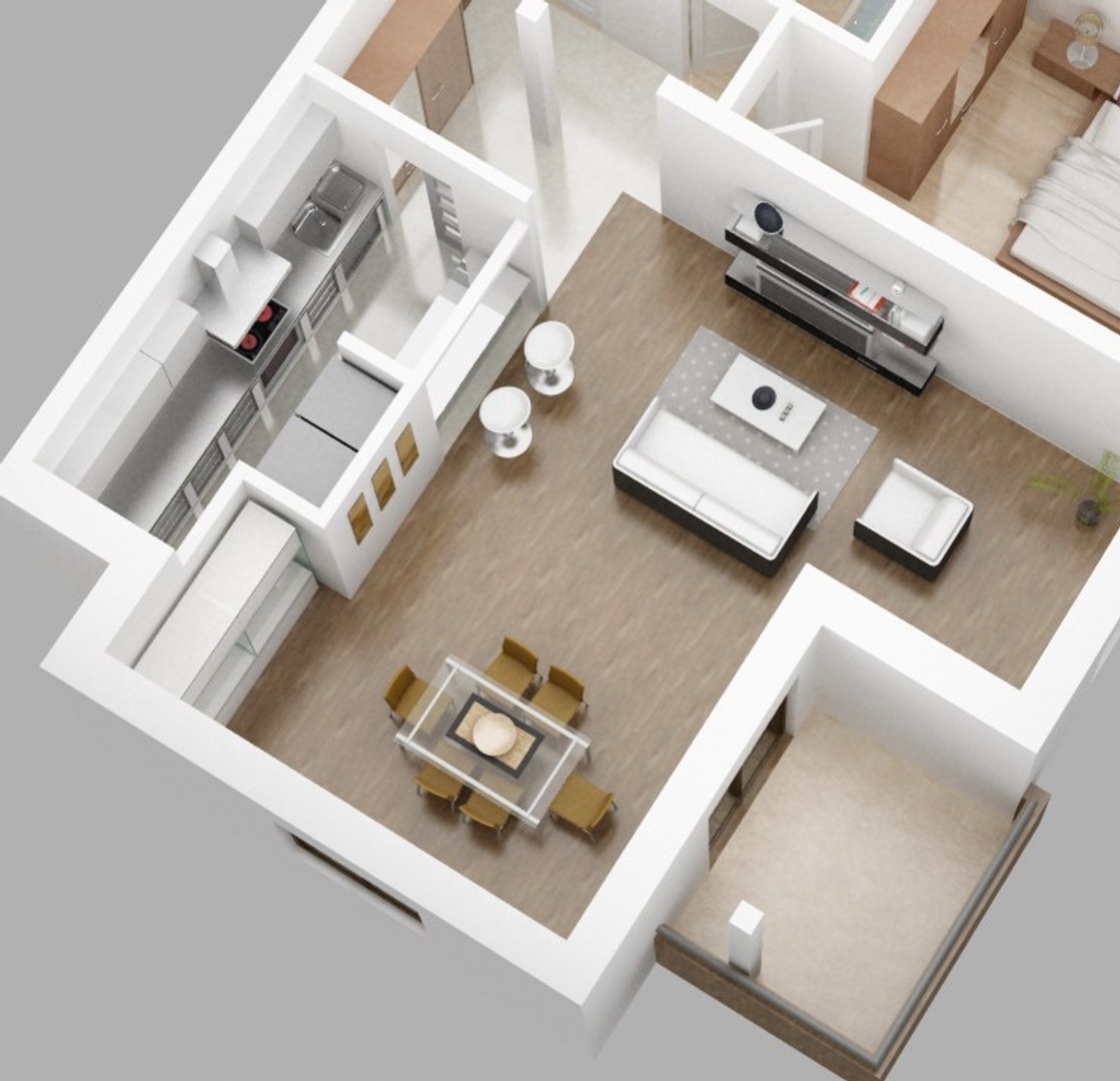 Flat 3D Model - TurboSquid 1392672