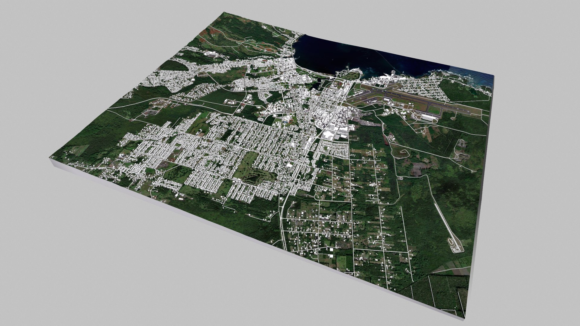 3D Model Cityscape Hilo Hawaii - TurboSquid 2305976
