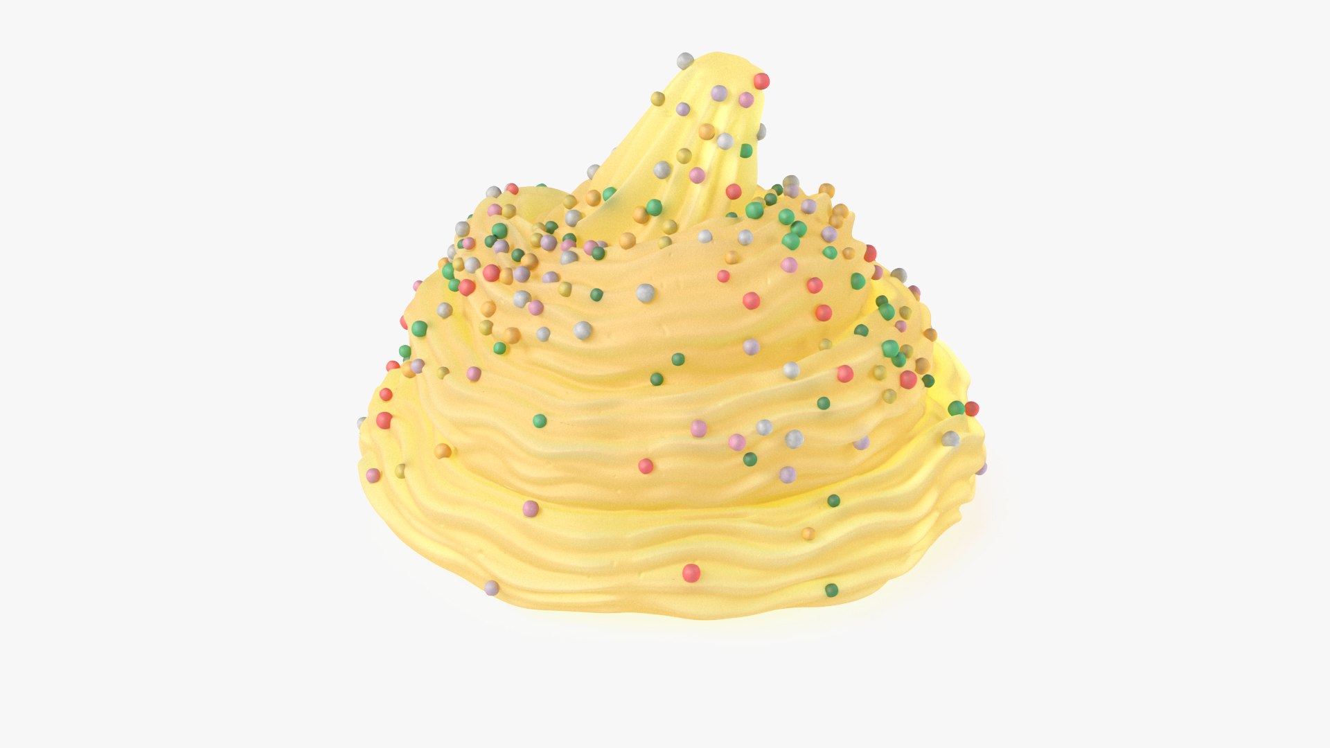 Whipped Cream Peaks Yellow 3D Model - TurboSquid 2304671